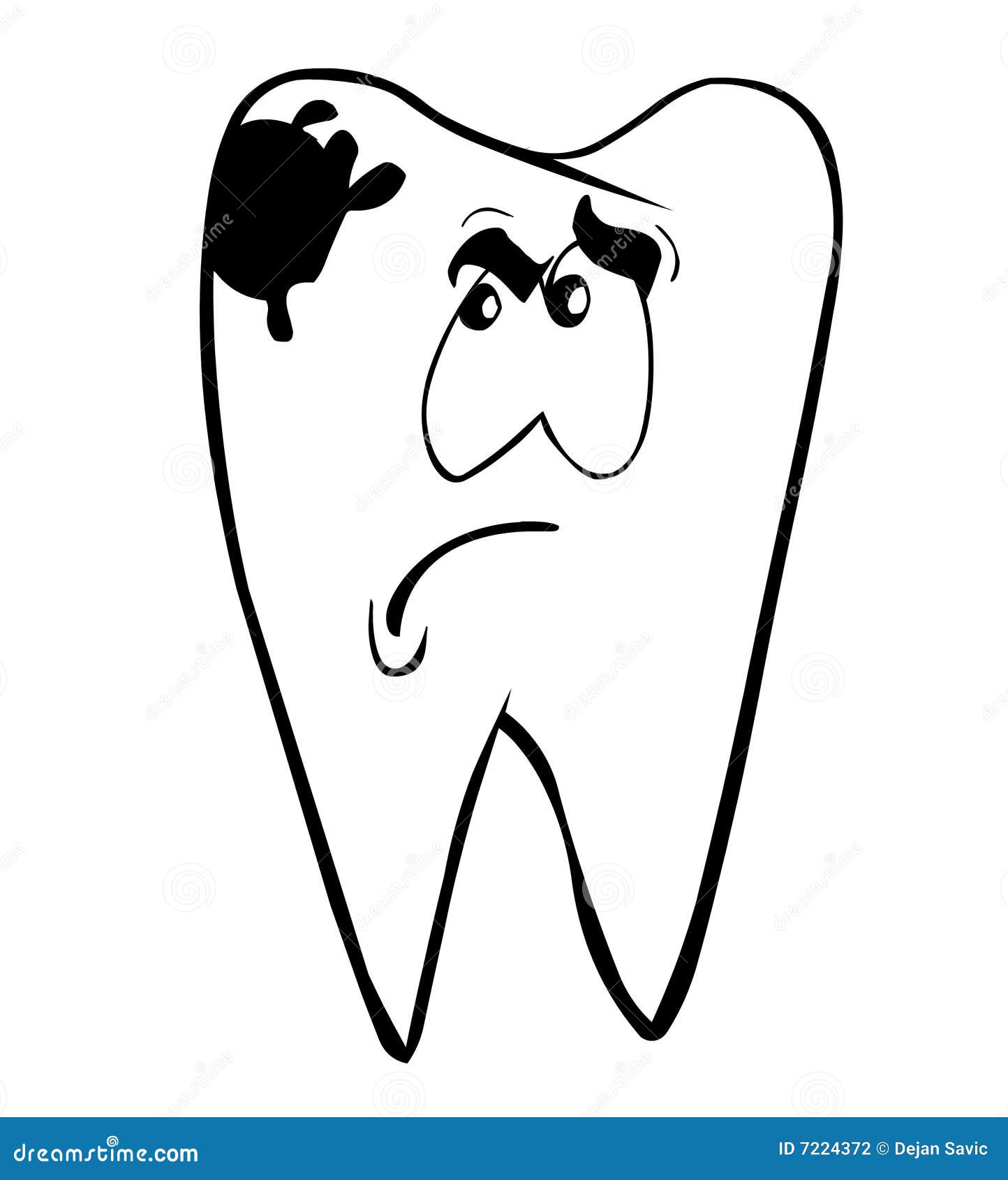 Toothache stock illustration. Illustration of white, cool - 7224372