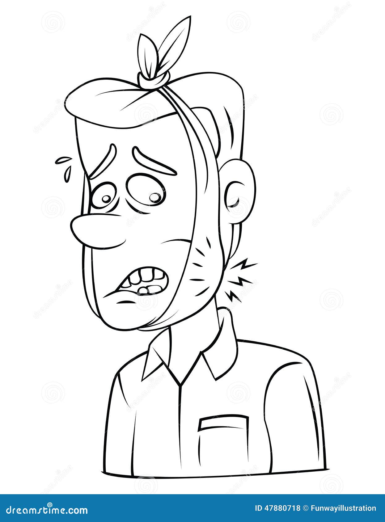 Toothache stock vector. Illustration of toothache, cheek - 47880718