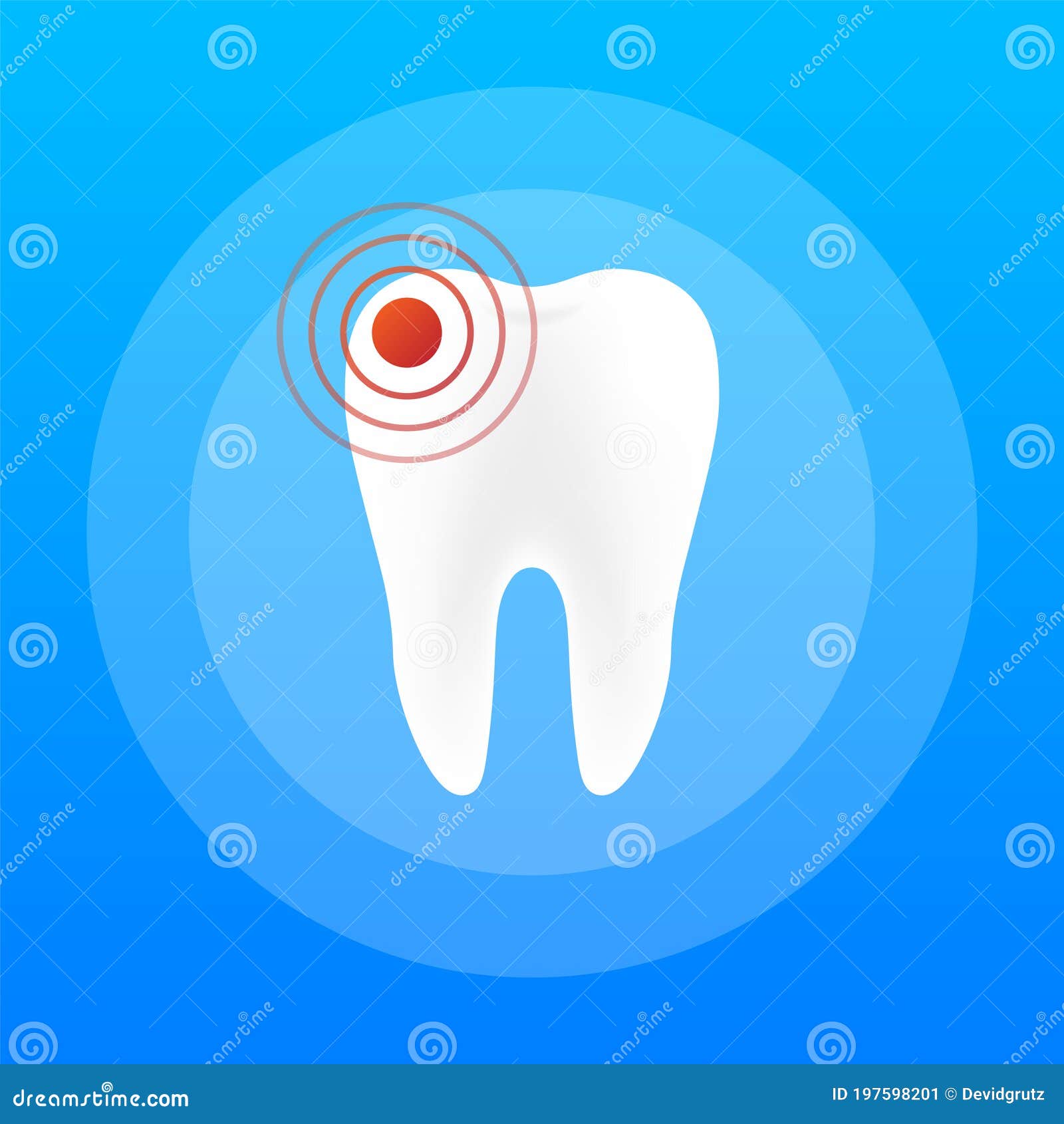 Toothache Icon, Bad Tooth. Vector Stock Illustration. Stock Vector ...