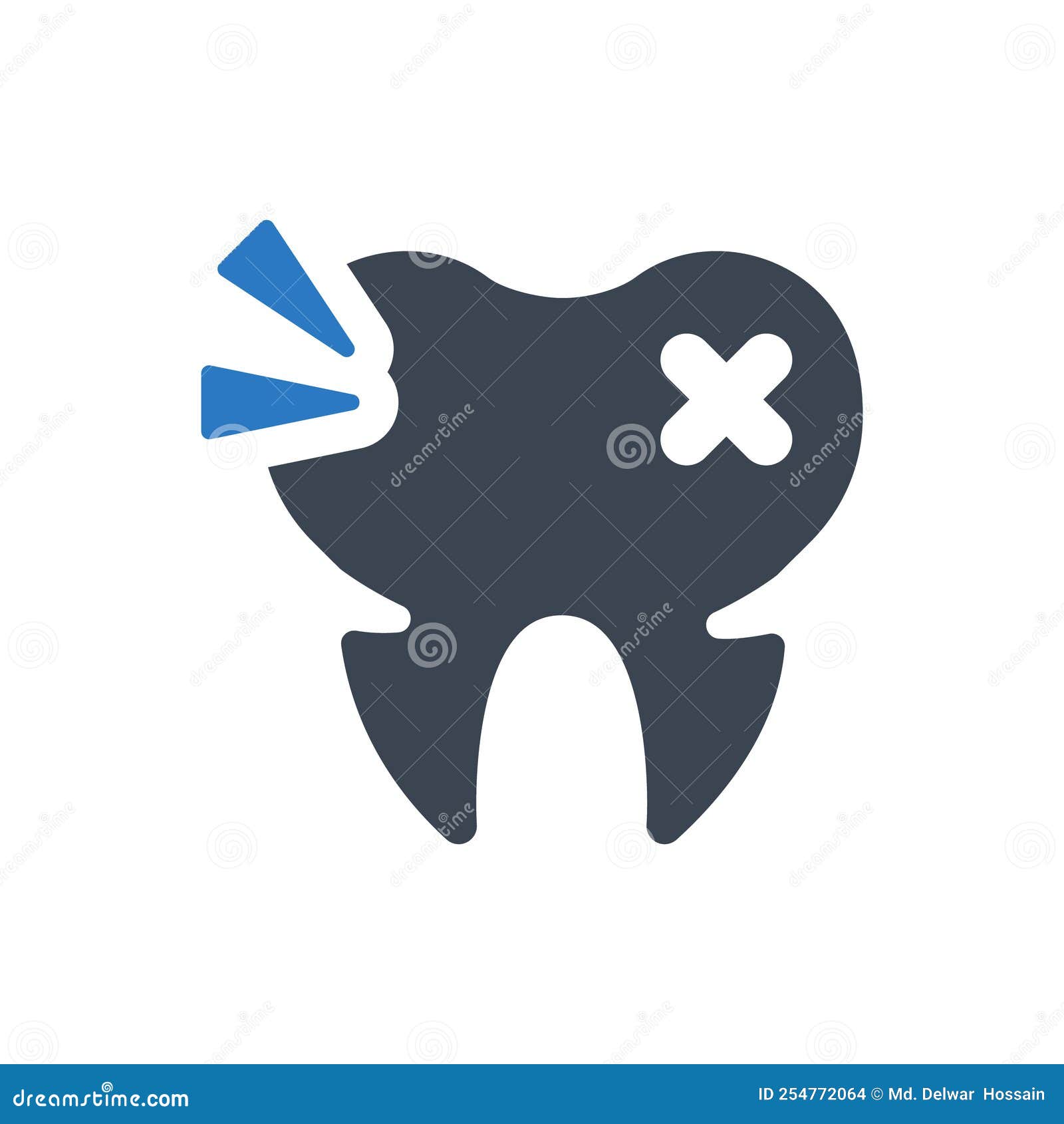 Toothache icon stock vector. Illustration of illustrations - 254772064