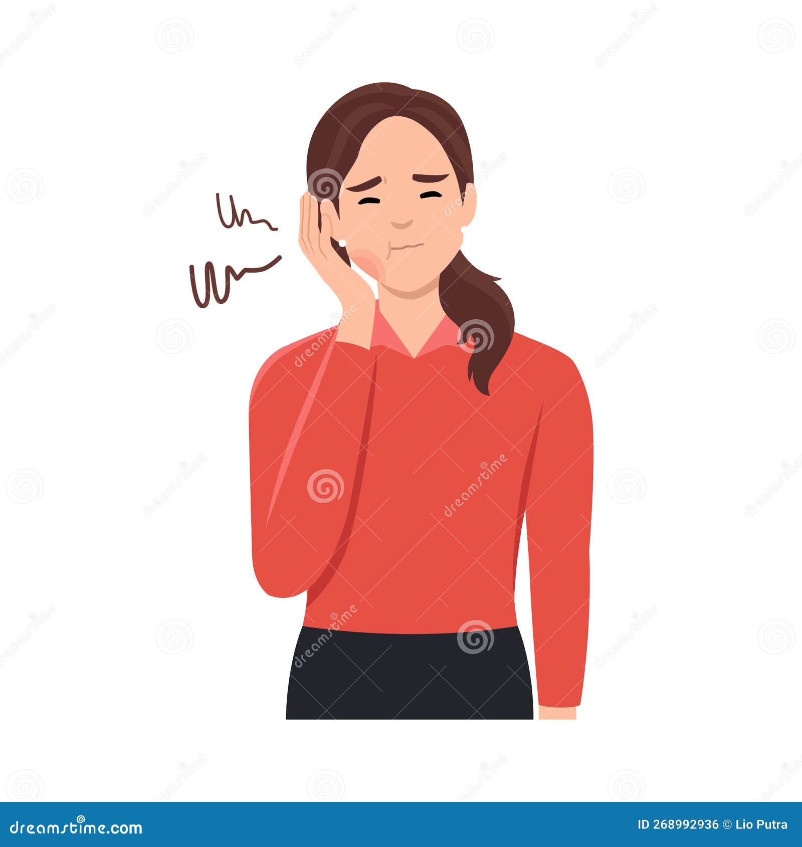 Swollen Cheek RGB Color Icon Cartoon Vector | CartoonDealer.com #218427153