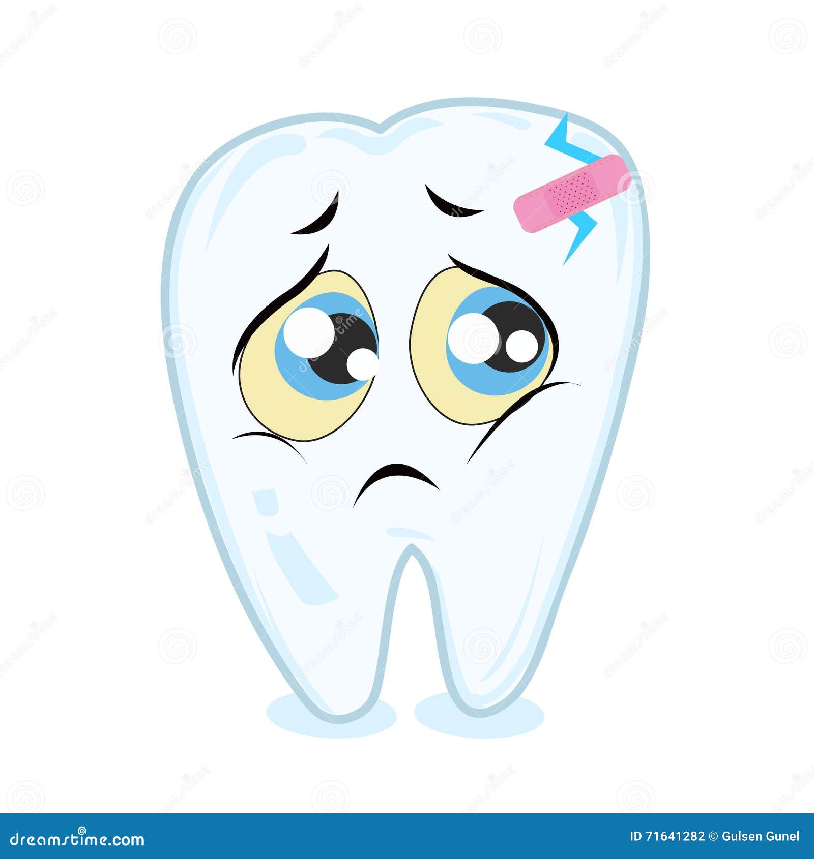 Toothache. Sad Tooth Vector Background Stock Vector - Illustration of ...