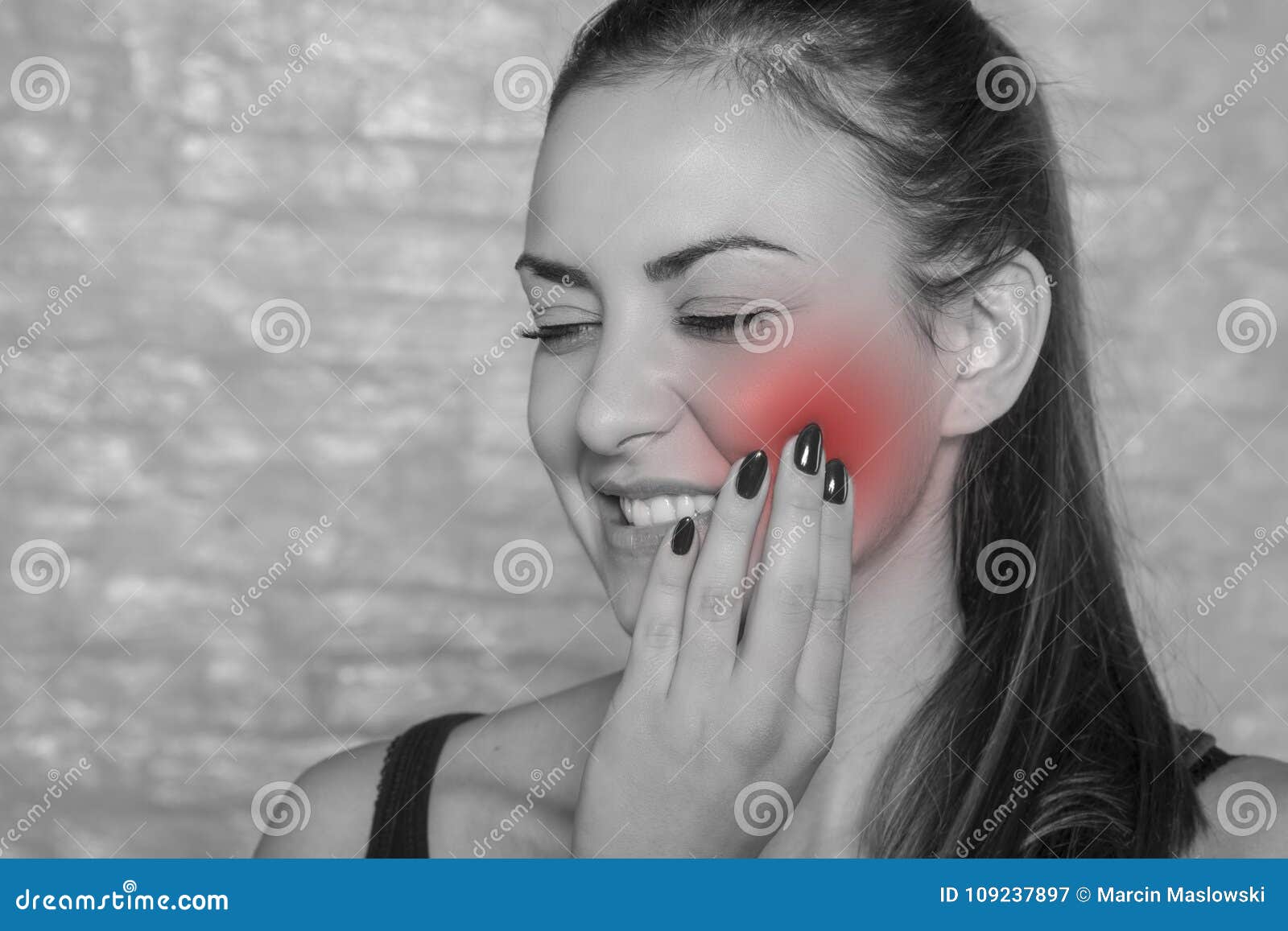 Toothache, Young Woman with a Problem Stock Image - Image of chronic ...
