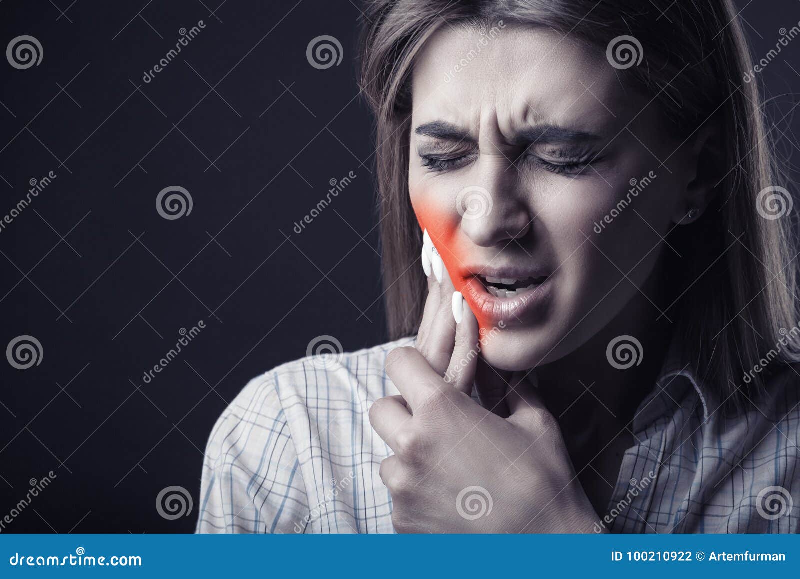 Toothache stock photo. Image of care, holding, health - 100210922