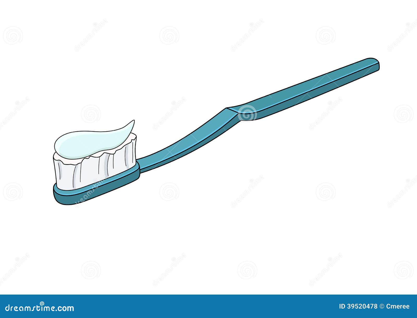 Toothbrush blue stock vector. Illustration of personal - 39520478