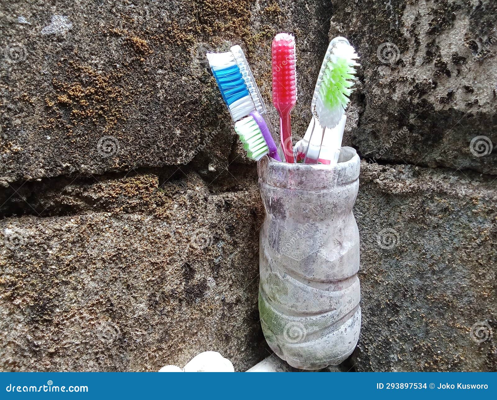The Toothbrush is in a Bottle Stock Photo - Image of geology, soil ...