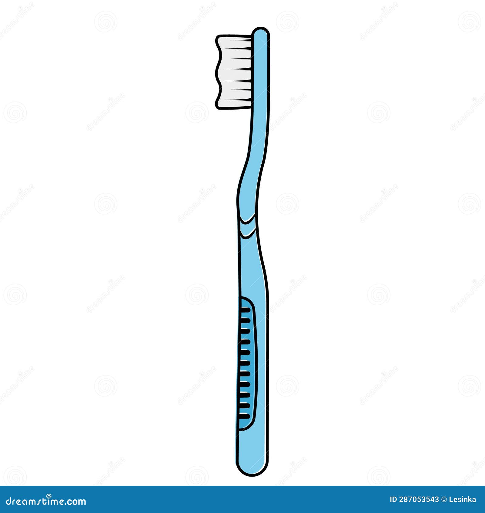 Toothbrush for Brushing Teeth, Color Vector Illustration, Cartoon Style ...