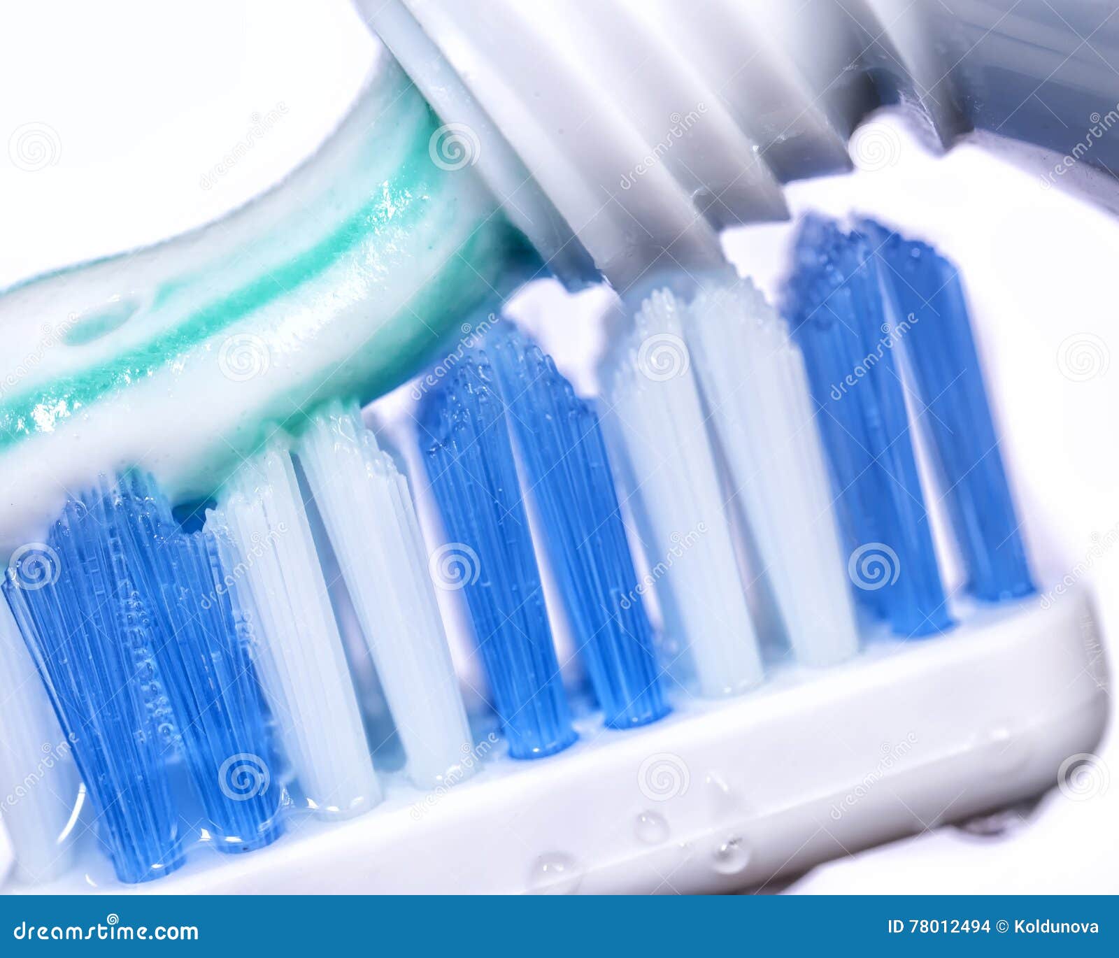 Toothbrush Coated Striped Toothpaste Stock Photo - Image of health ...