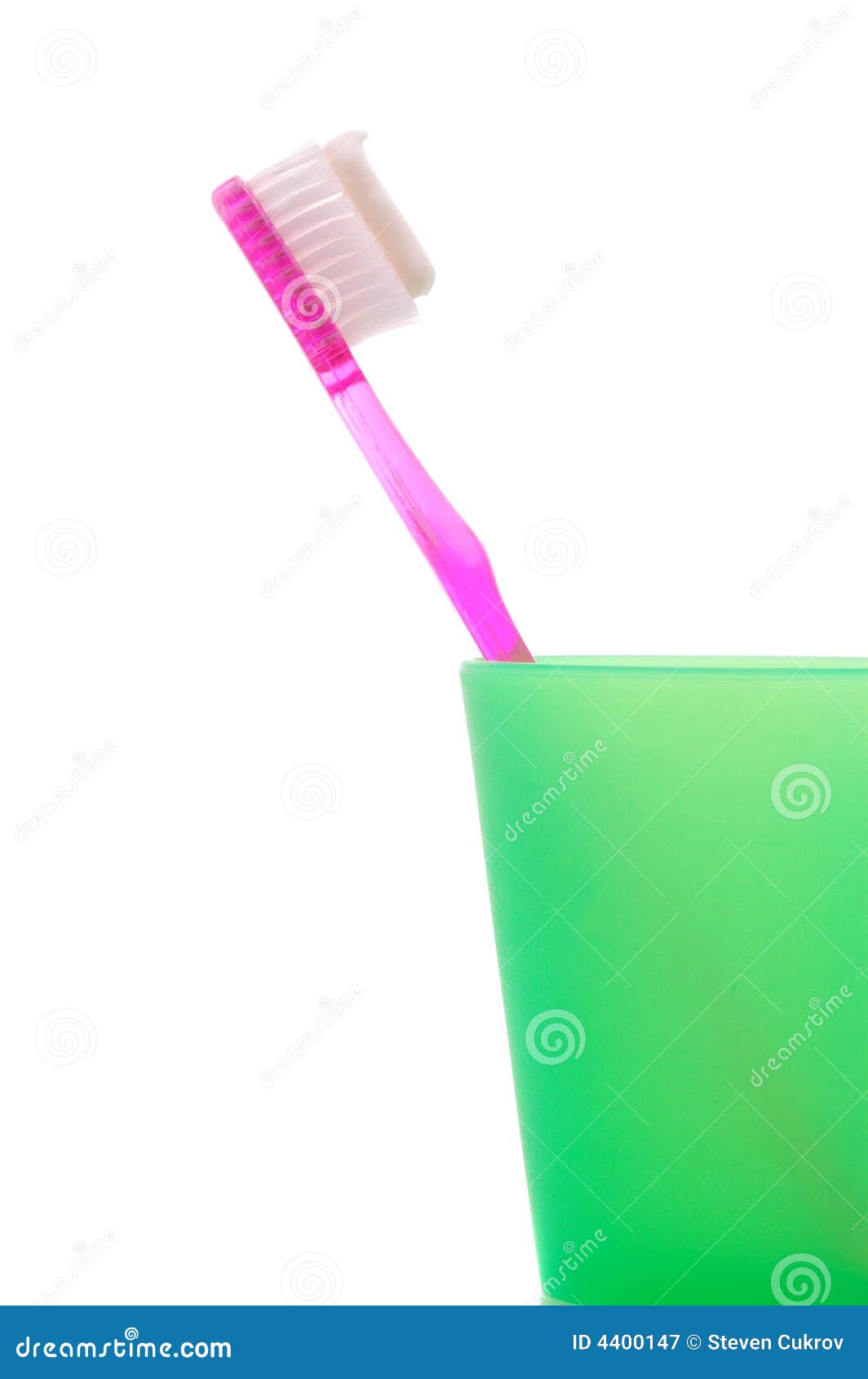 Toothbrush in Cup stock image. Image of tooth, pink, oral - 4400147