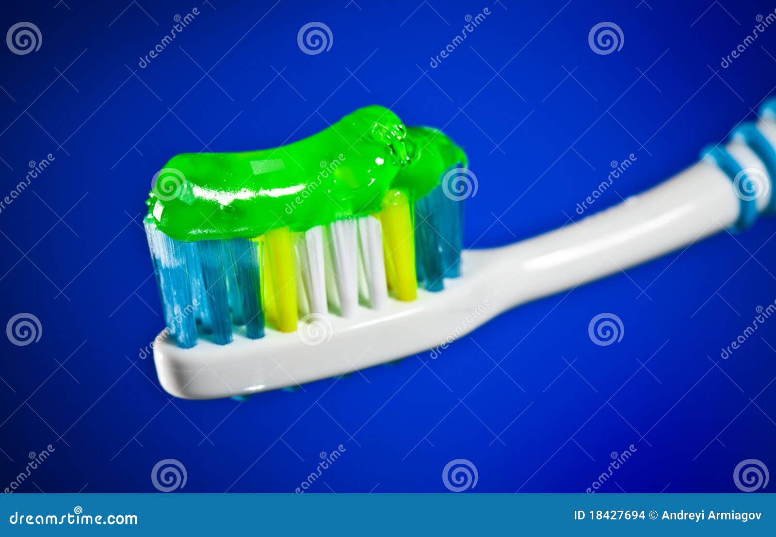 Toothbrush on a Dark Blue Background Stock Photo - Image of dentifrice ...