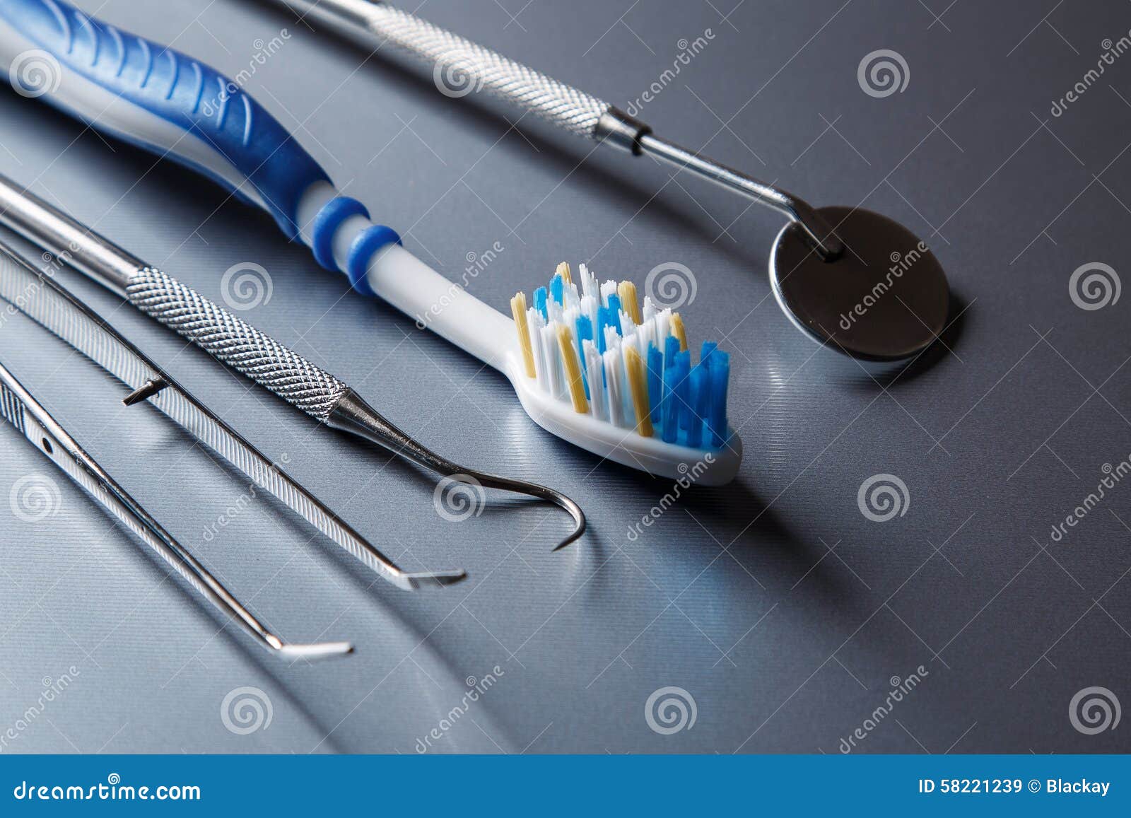 Toothbrush and Dental Equipment Stock Image - Image of care, pincers ...