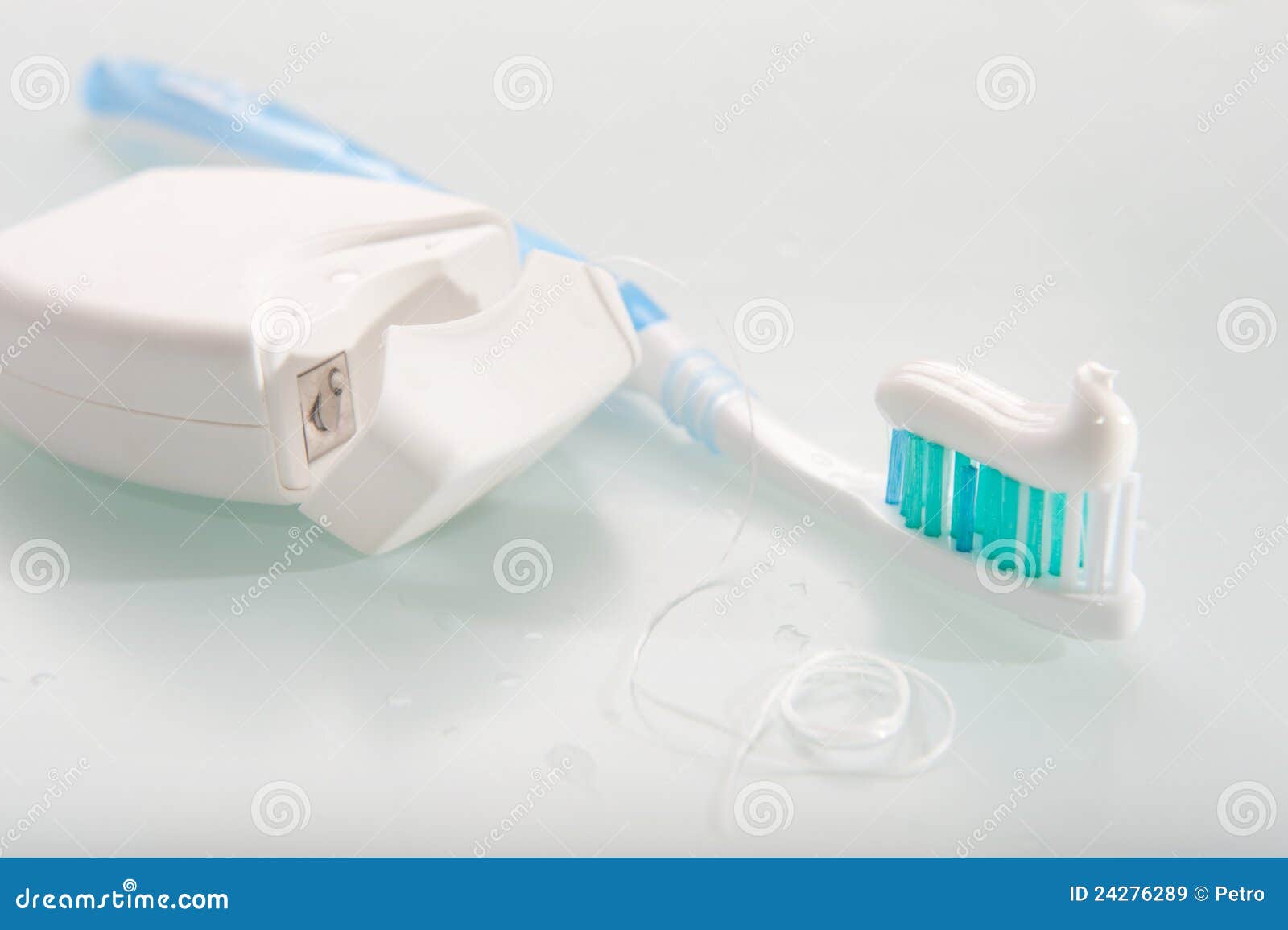 Toothbrush and Dental Floss Stock Image - Image of hygienic, fresh ...