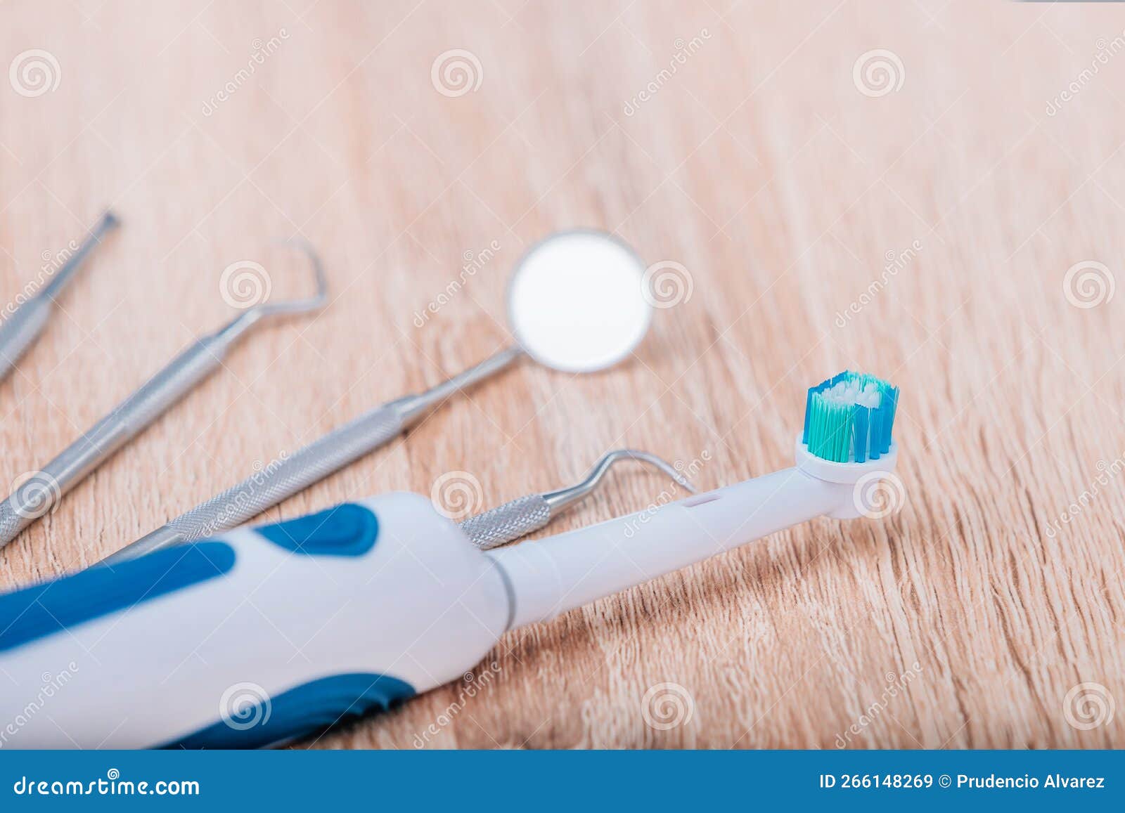 Toothbrush with Dental Tools Stock Image - Image of cleaning, equipment ...