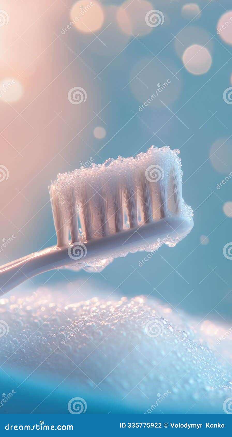 Toothbrush with Foam in Soft Focus, Cleanliness Concept Stock Photo ...
