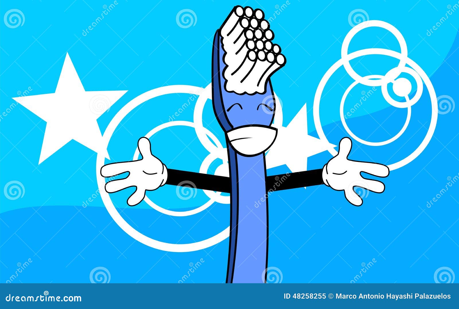 Toothbrush Funny Cartoon Background Stock Vector - Illustration of oral ...