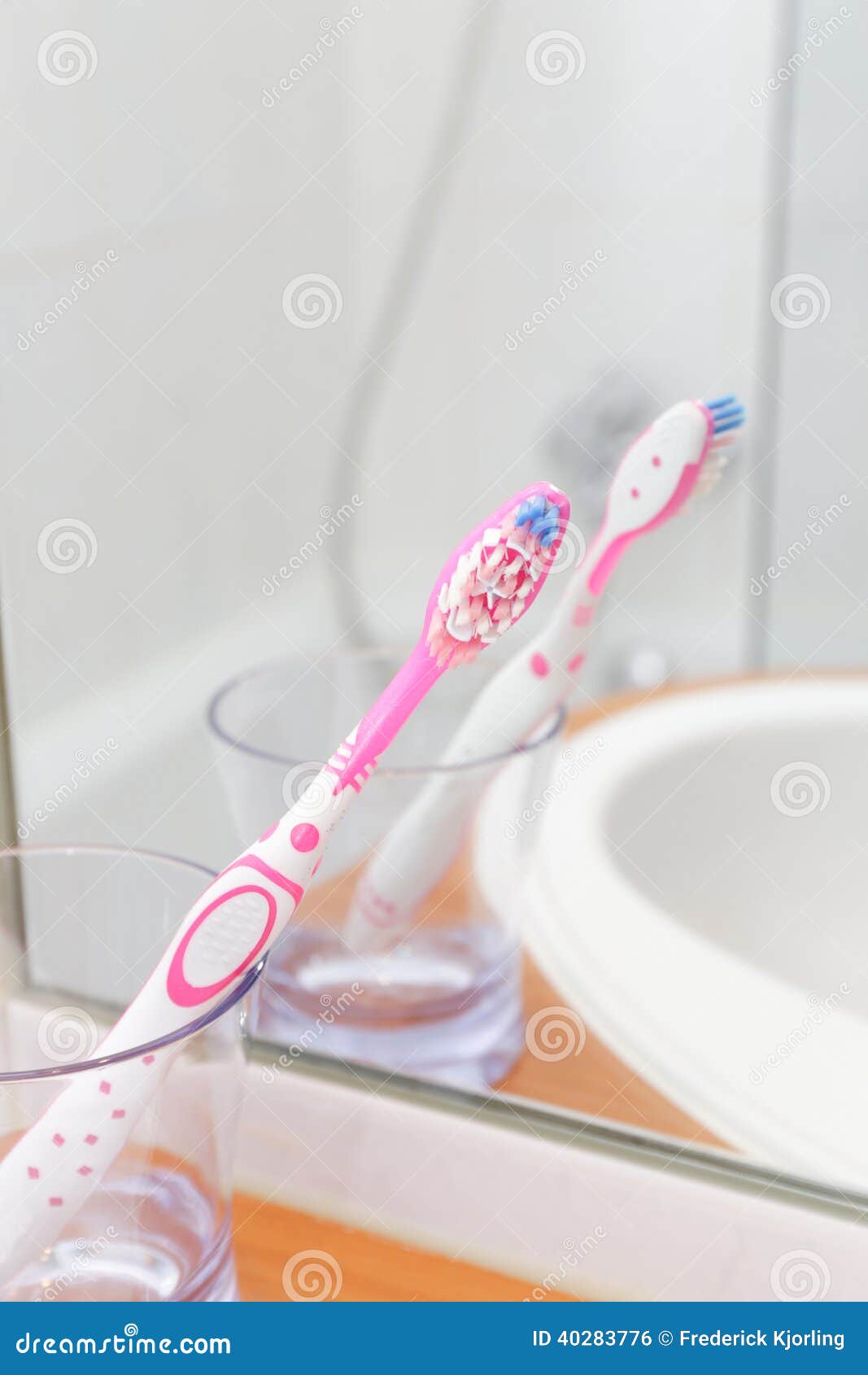 Toothbrush in a glass stock photo. Image of glass, plastic - 40283776