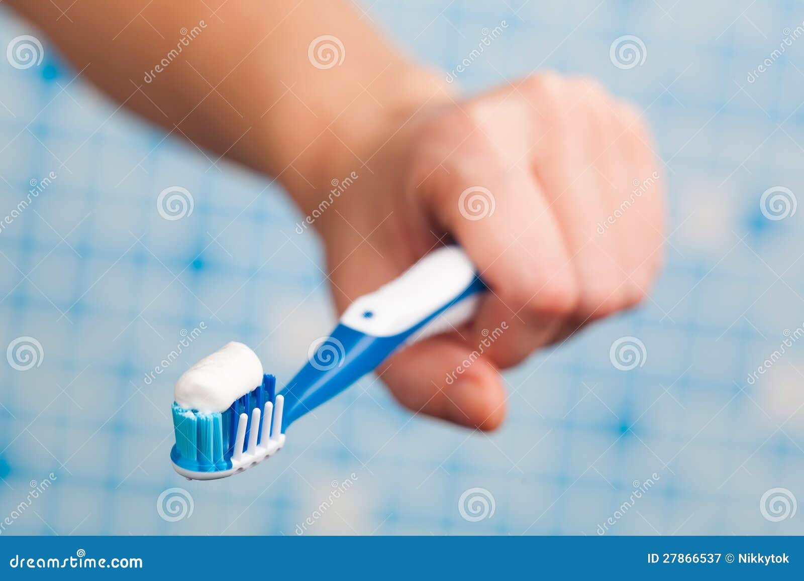 Toothbrush in hand stock image. Image of device, healthy - 27866537