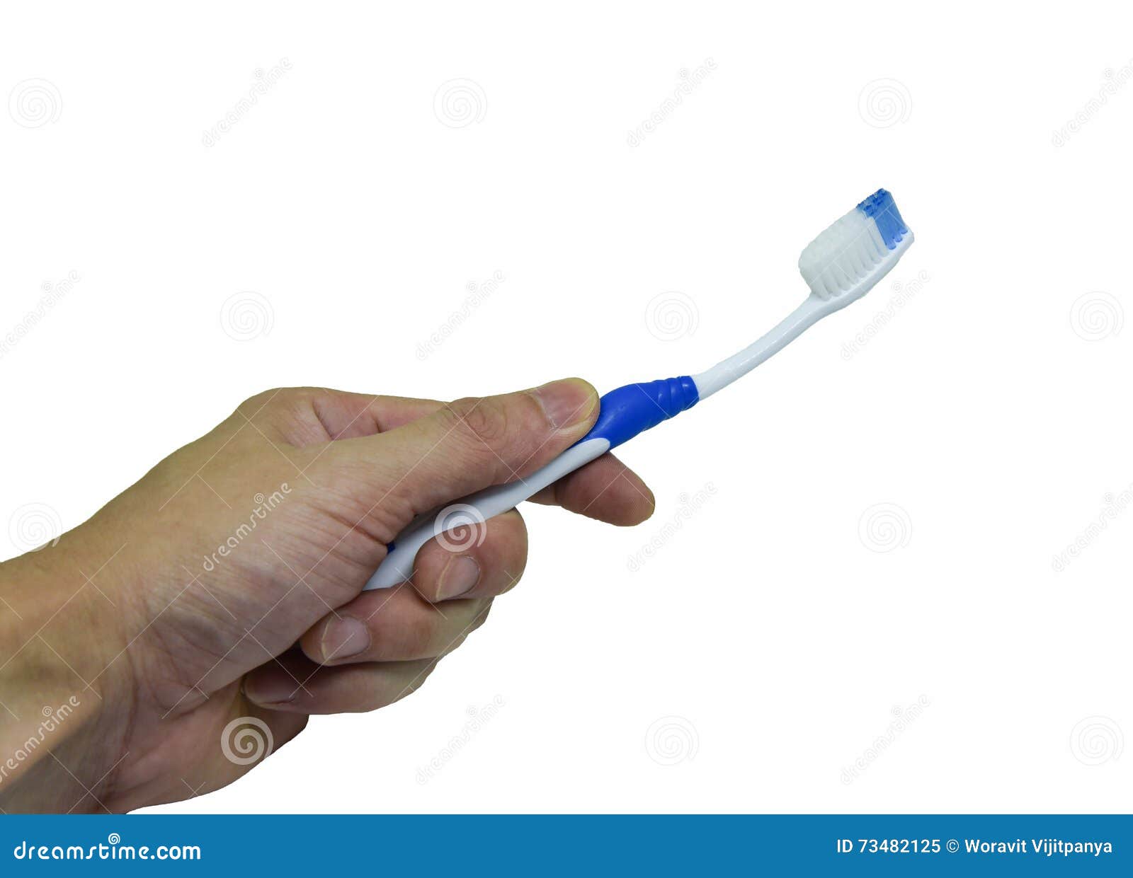 Toothbrush in hands stock image. Image of closeup, morning - 73482125