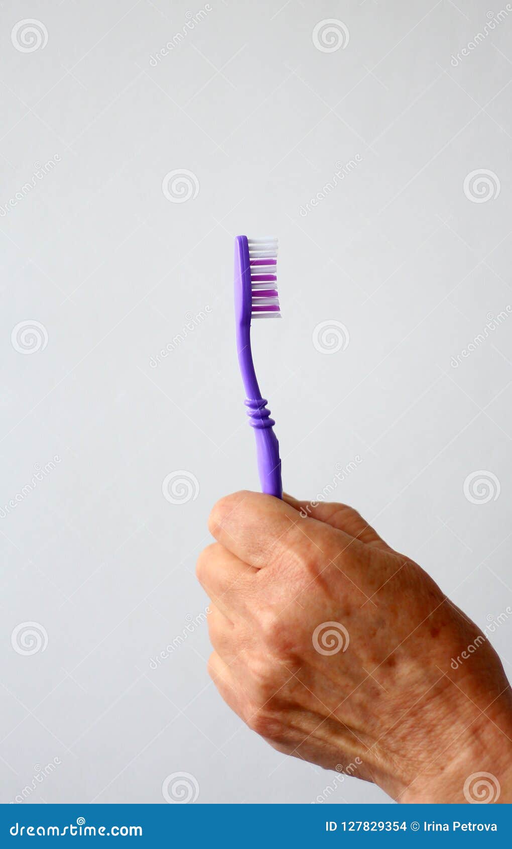 Toothbrush in the Hands of a Woman Stock Photo - Image of hand, hygiene ...