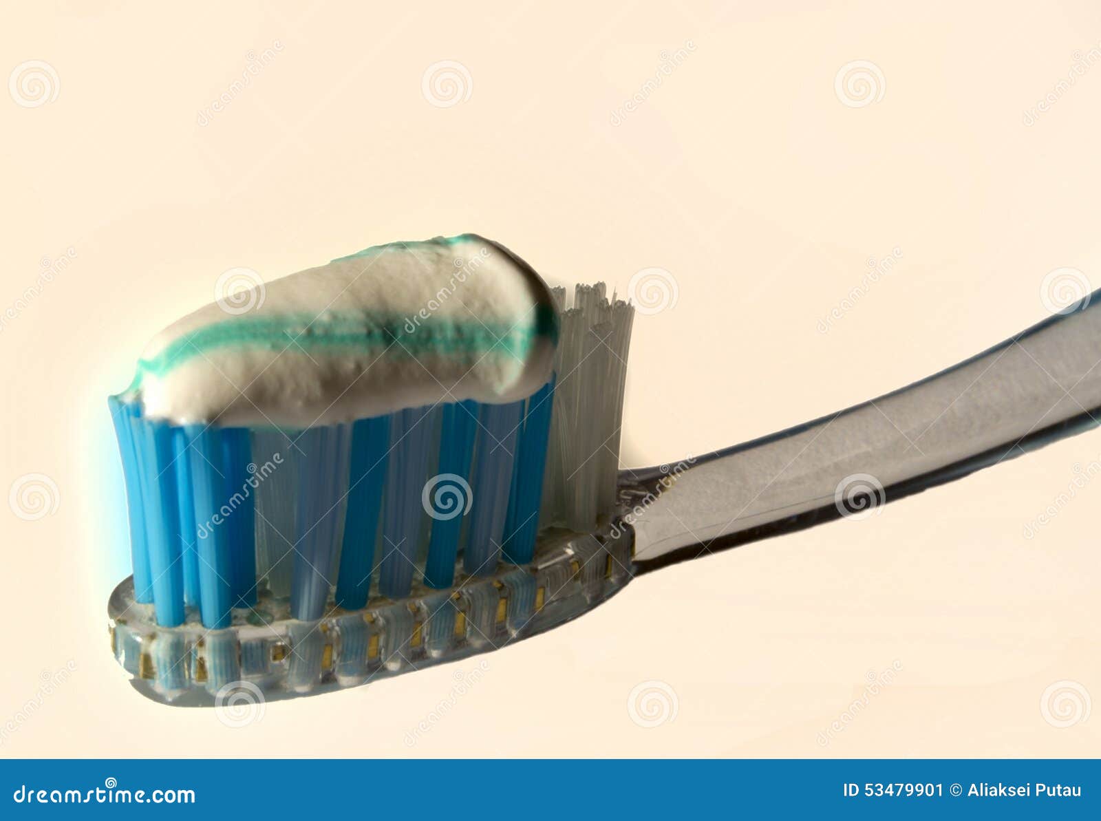 Toothbrush Head with Toothpaste Stock Image - Image of hollywood, green ...
