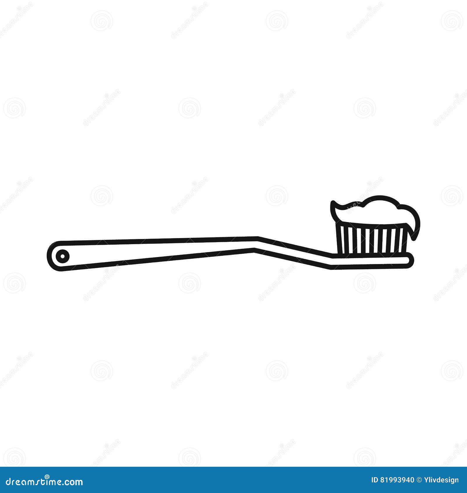 Toothbrush Icon, Outline Style Stock Vector - Illustration of clean ...