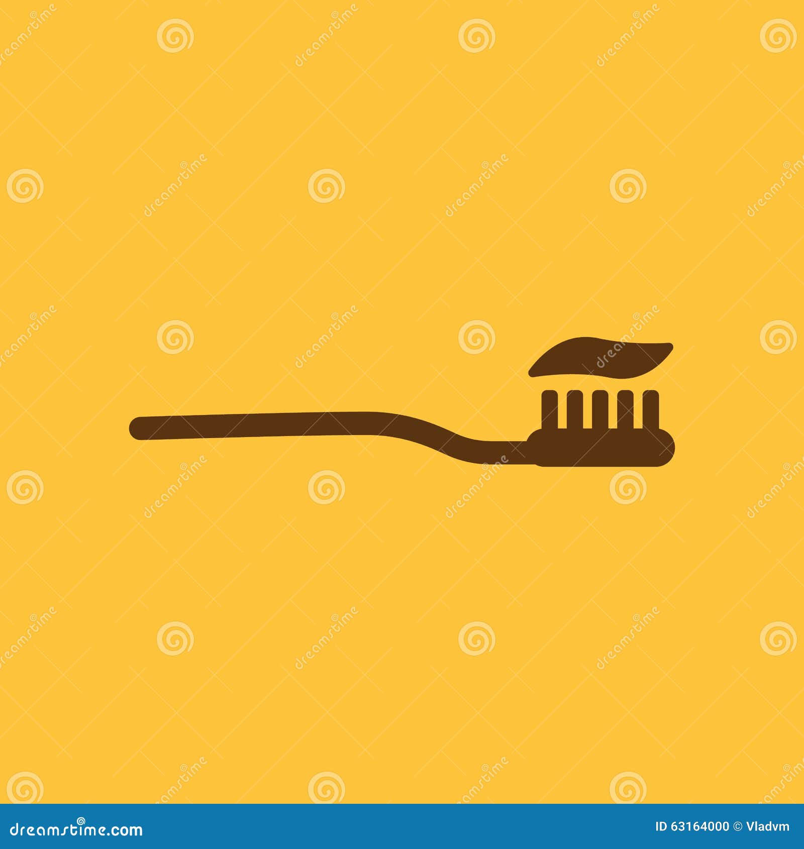 The Toothbrush Icon. Toothpaste Symbol Stock Illustration ...