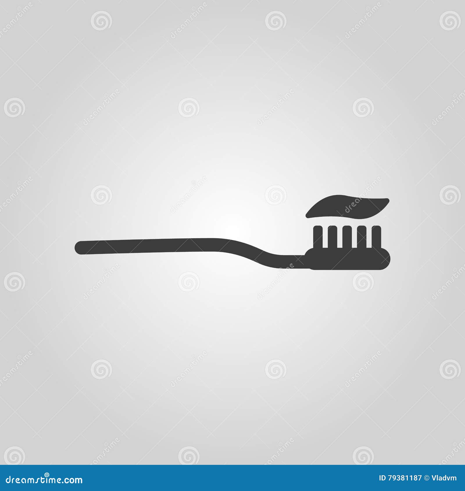 The Toothbrush Icon. Toothpaste Symbol Stock Vector - Illustration of ...