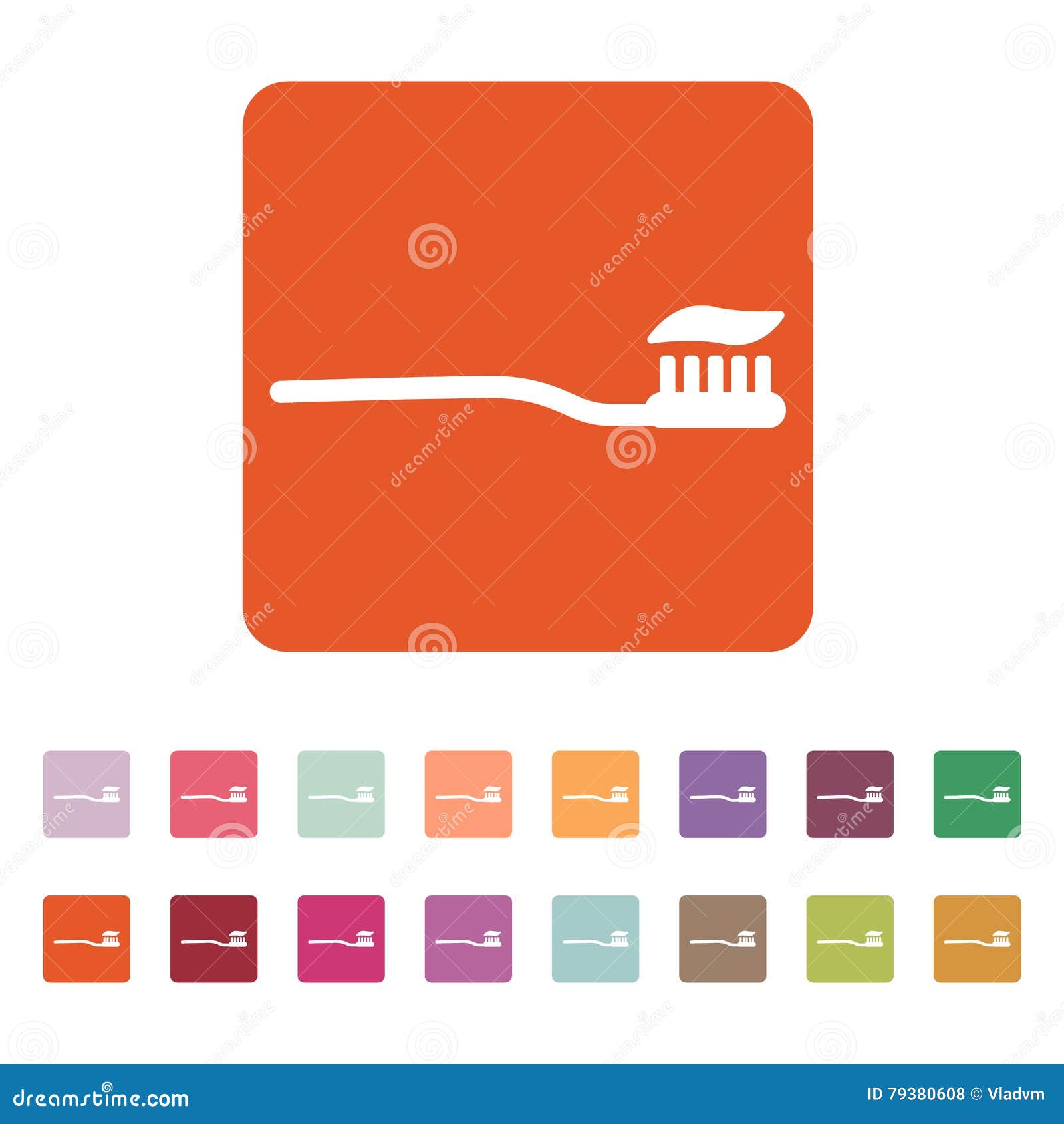 The Toothbrush Icon. Toothpaste Symbol Stock Vector - Illustration of ...