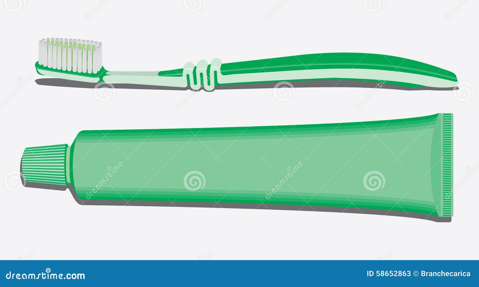 Toothbrush Icons with Toothpaste Stock Illustration - Illustration of ...