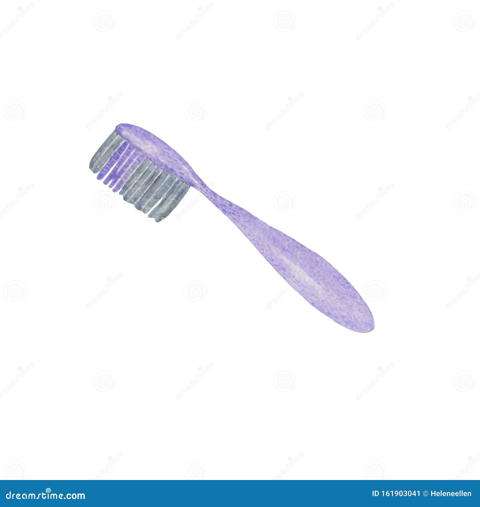 A Toothbrush Isolated Object, Simple Watercolor Pattern, Hygienic ...