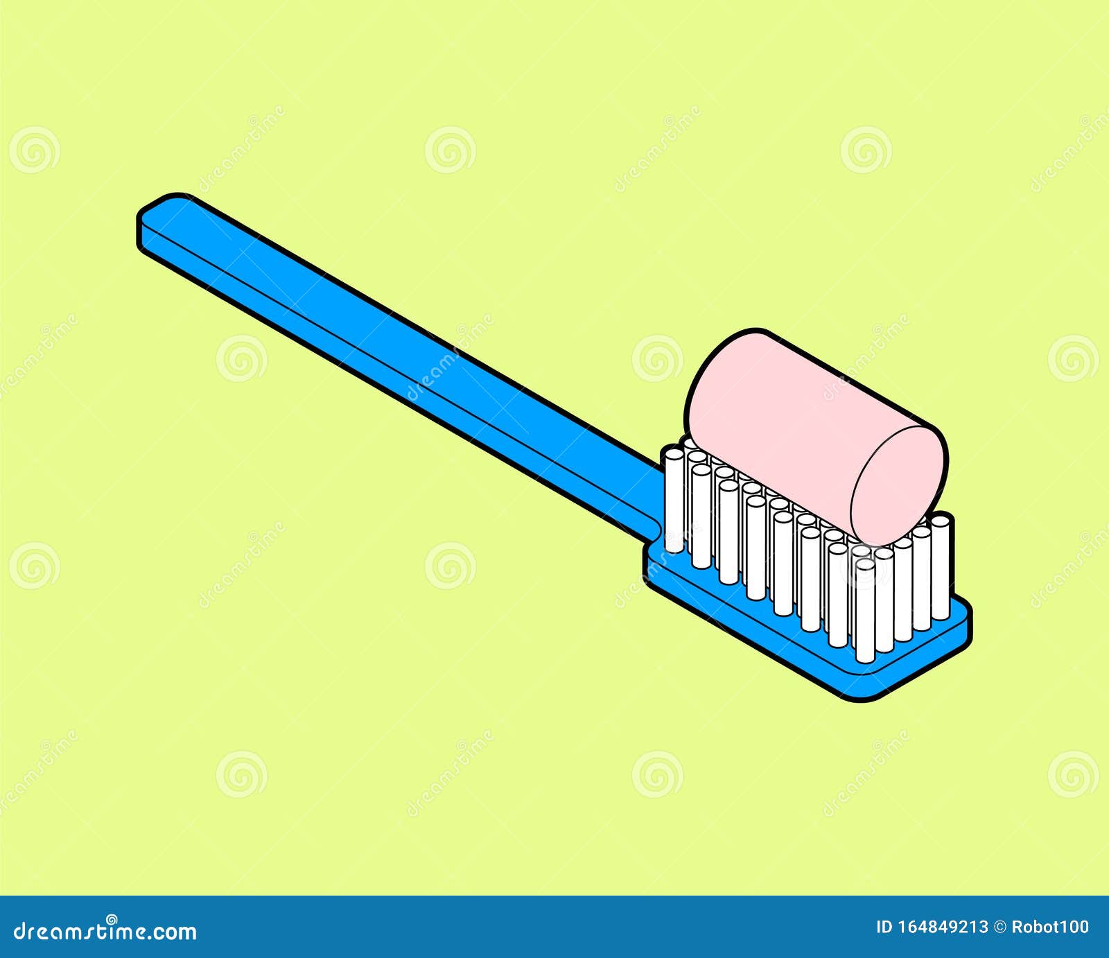 Toothbrush Isometric Isolated. Toothbrush Head Vector Illustration ...