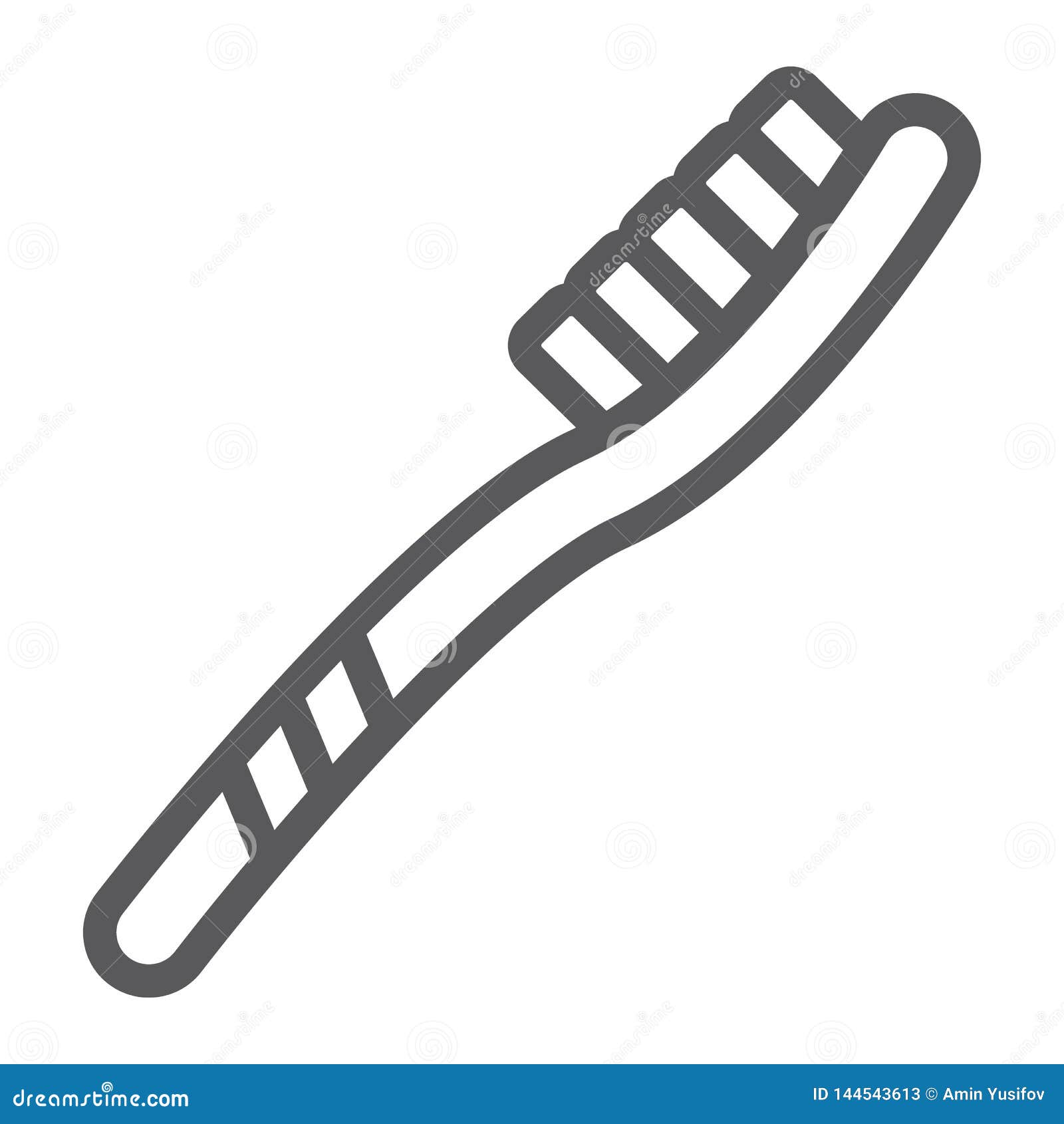 Toothbrush Line Icon, Dental and Teeth, Bristle Sign, Vector Graphics ...