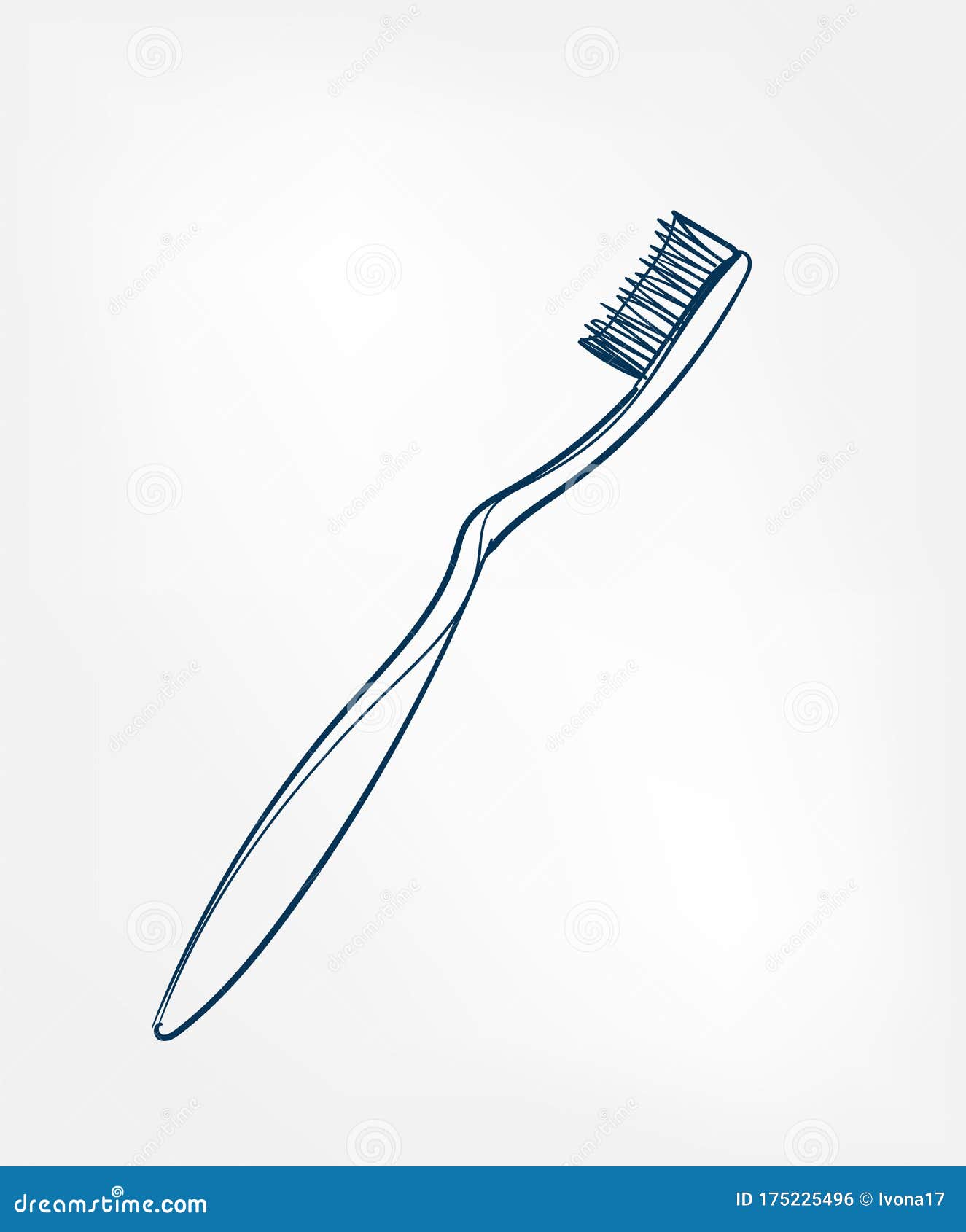 Toothbrush Line Vector Clip Art Isolated Cosmetics Stock Illustration ...