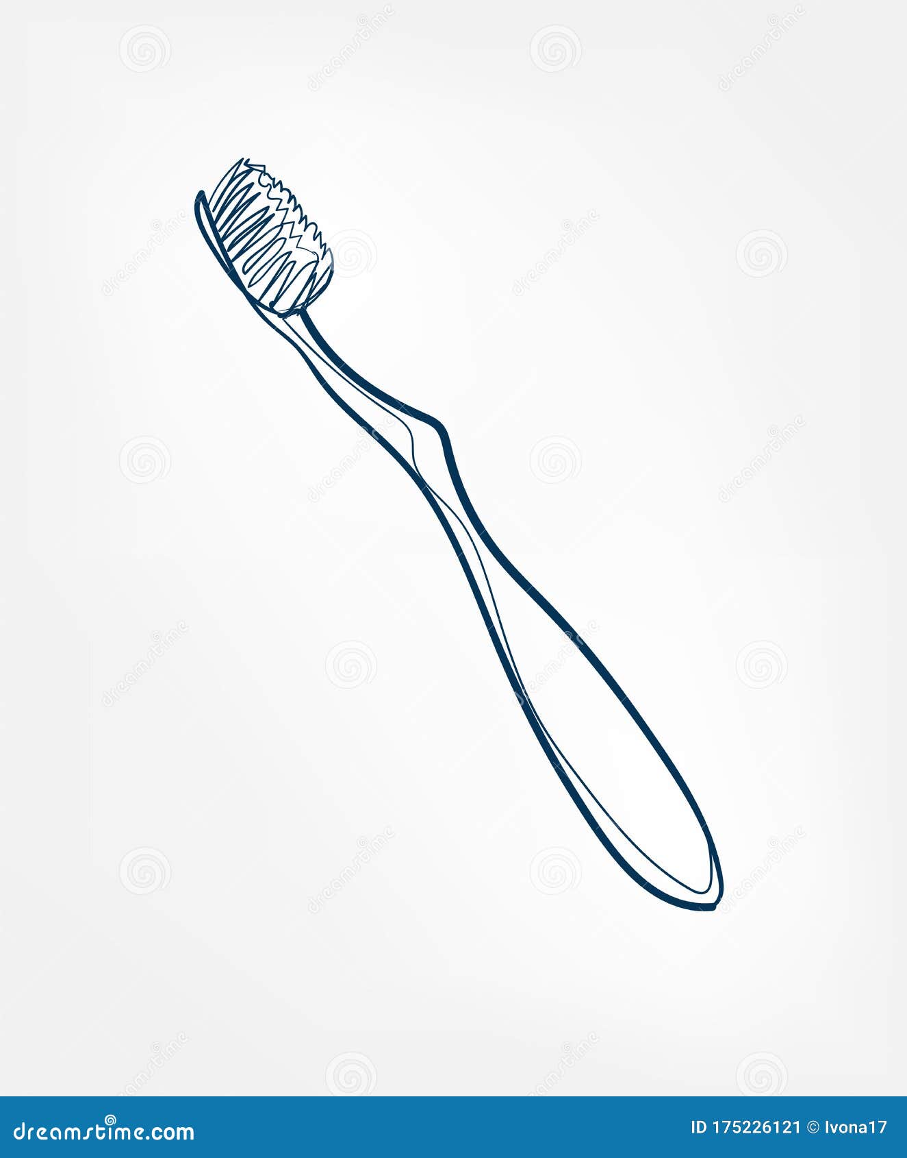 Toothbrush Line Vector Clip Art Isolated Cosmetics Stock Illustration ...