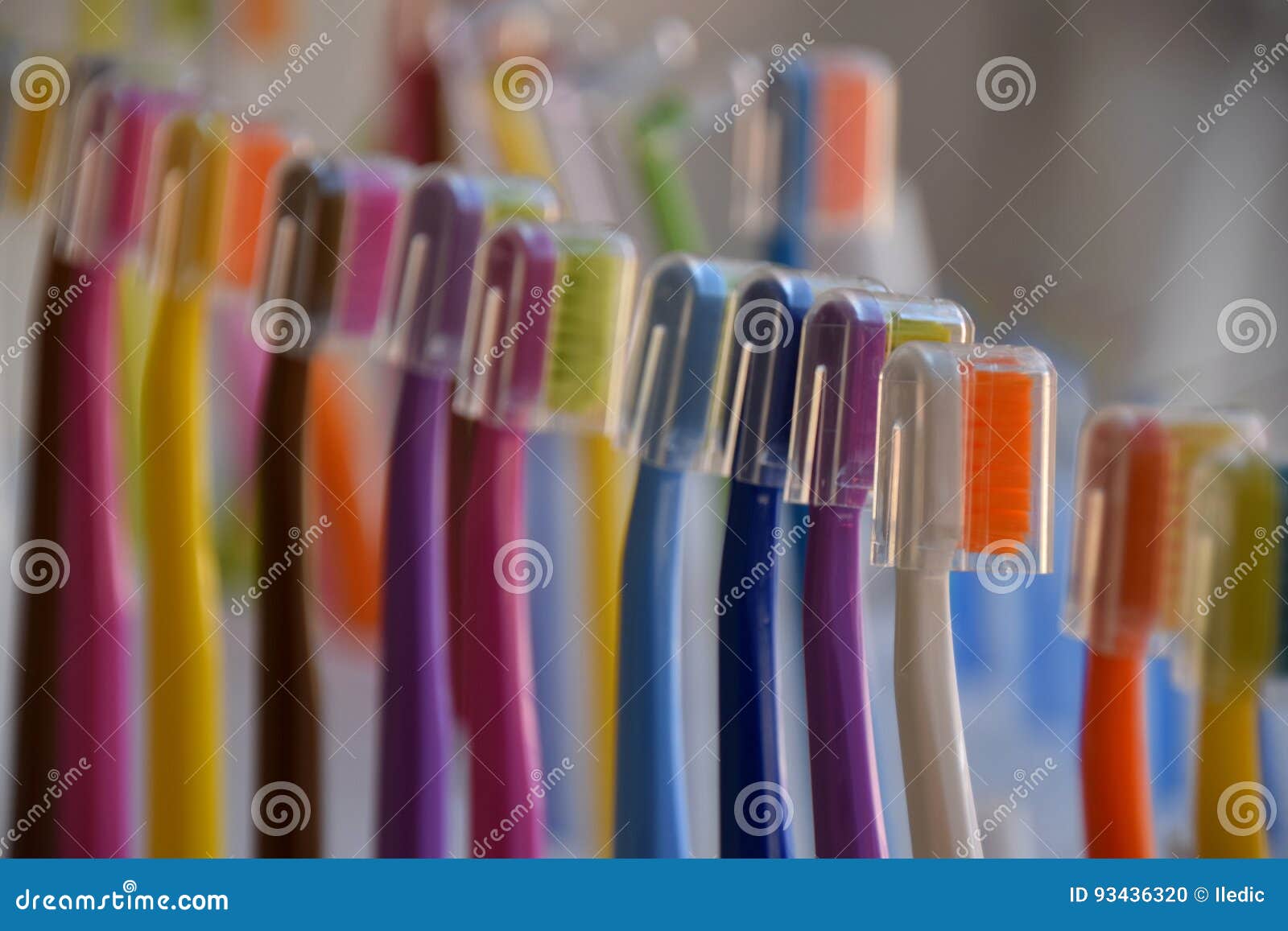 Toothbrush lineup stock photo. Image of tooth, texture - 93436320