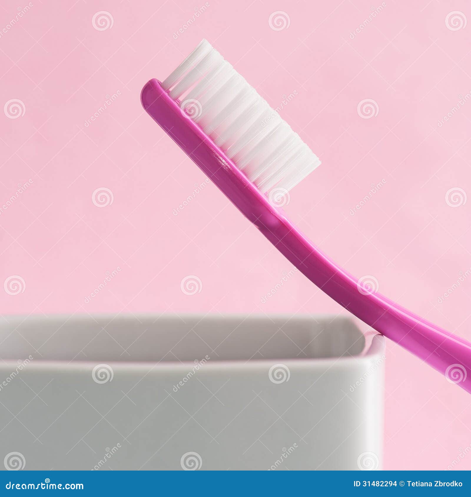 Toothbrush over pink stock photo. Image of magenta, oral - 31482294