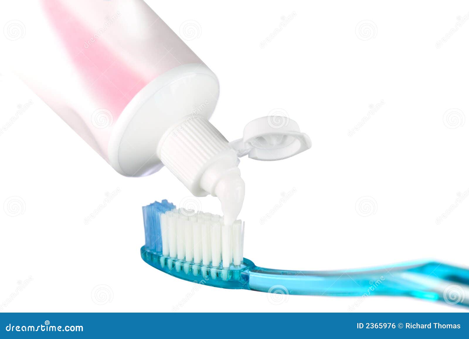 Toothbrush and Paste on White Stock Photo - Image of background ...