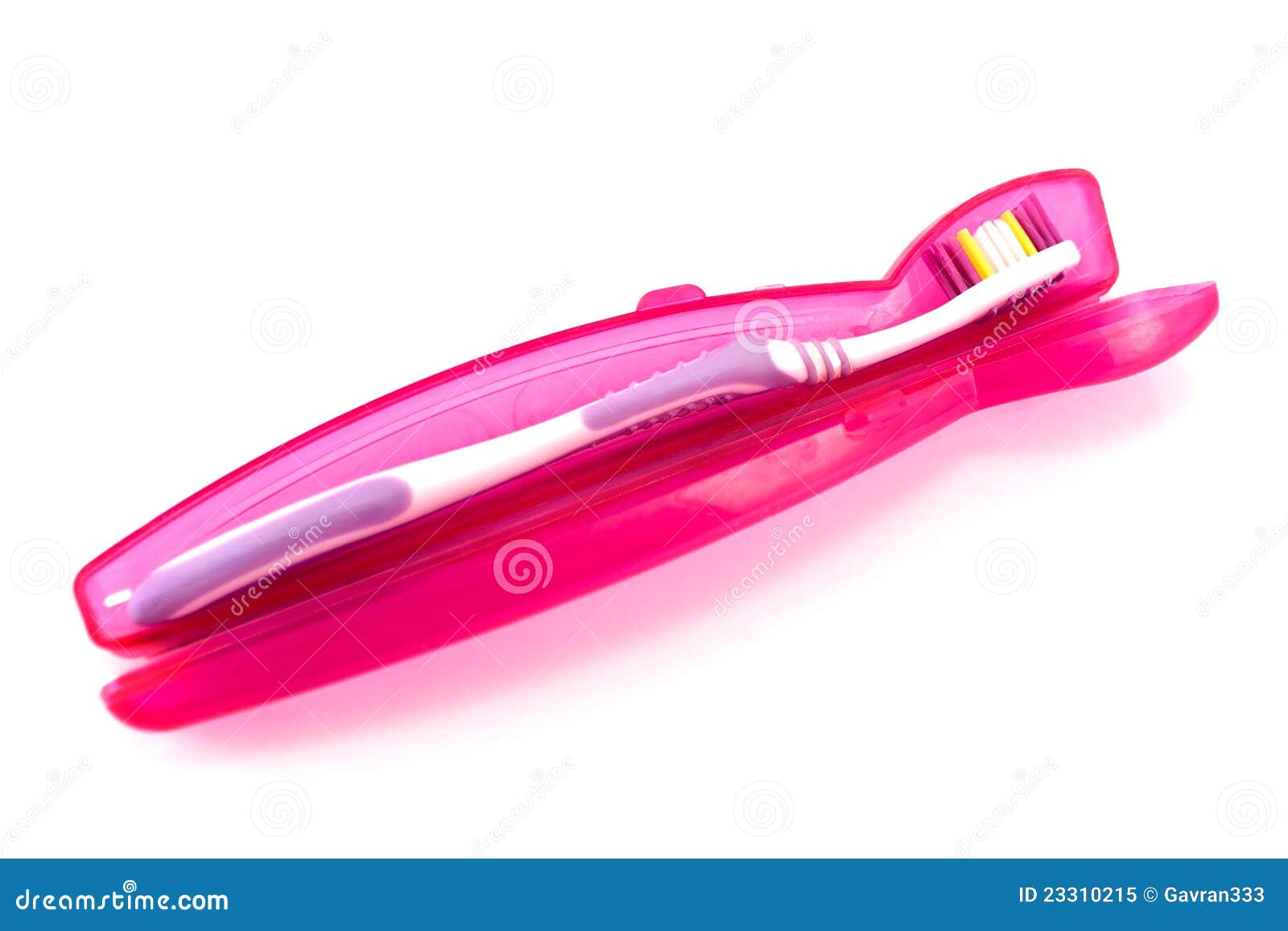 Toothbrush in a Plastic Case Stock Image - Image of clean, hygienic ...