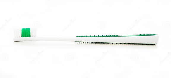 Toothbrush Side View Isolated on White Background. Stock Image - Image ...