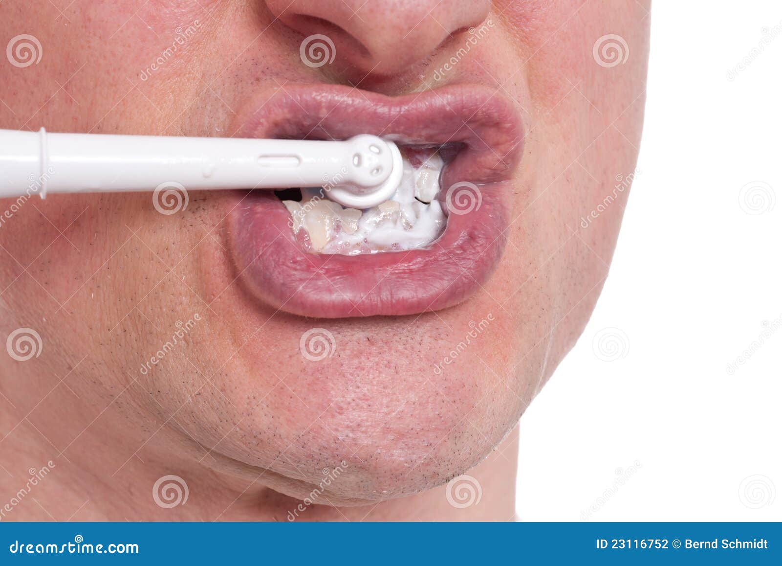 Toothbrush and teeth stock photo. Image of male, health - 23116752