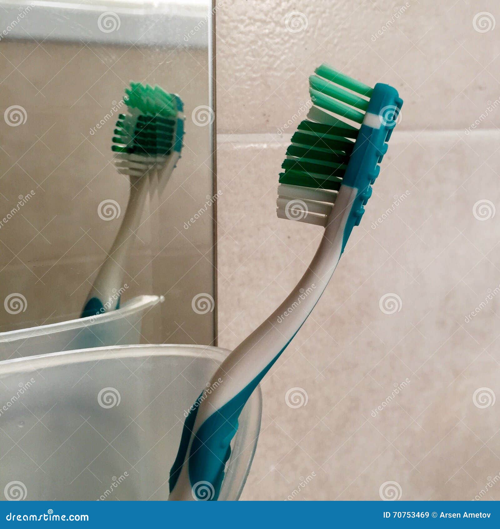 Toothbrush stock image. Image of care, reflection, morning - 70753469