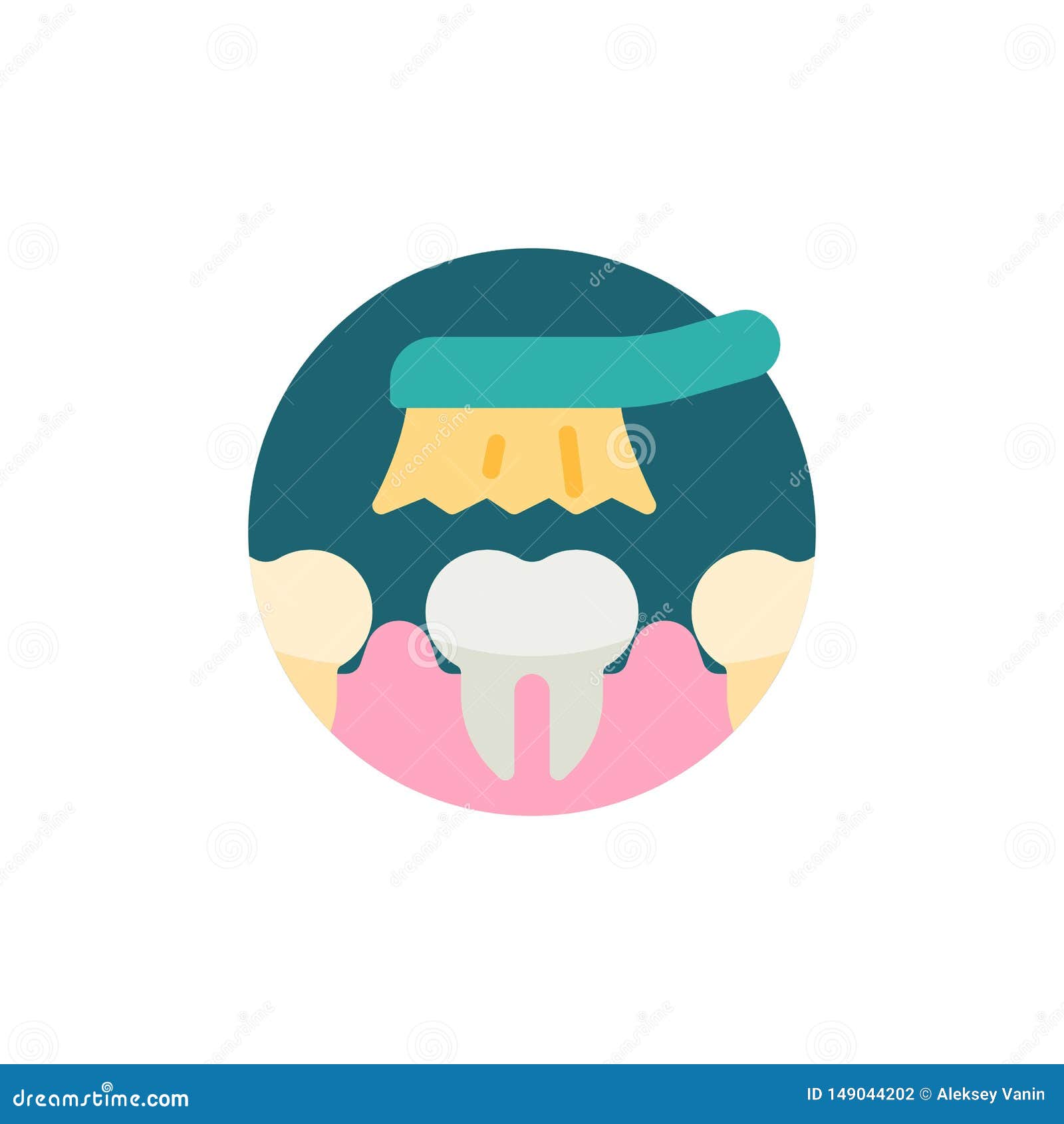 Toothbrush and Teeth Flat Icon Stock Vector - Illustration of modern ...