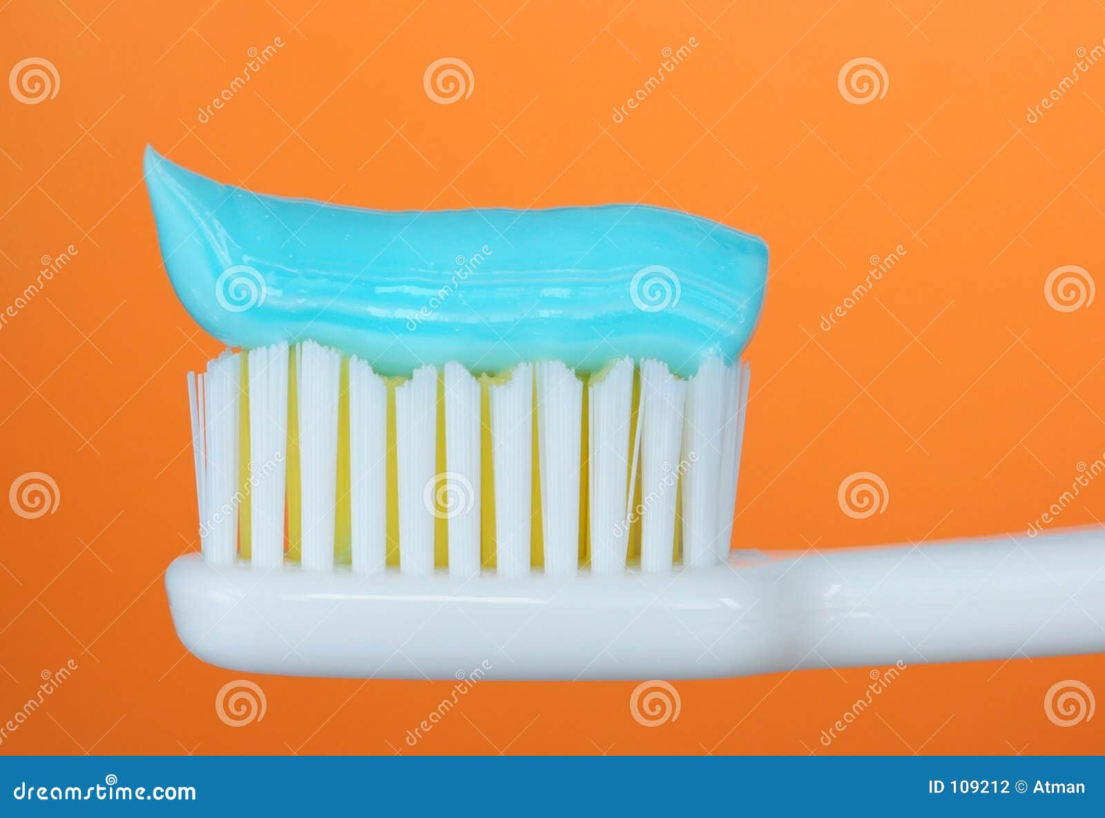 Toothbrush with Toothpaste stock photo. Image of cleaning - 109212