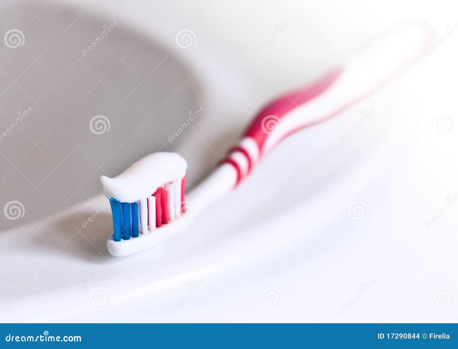 Toothbrush with toothpaste stock photo. Image of plastic - 17290844