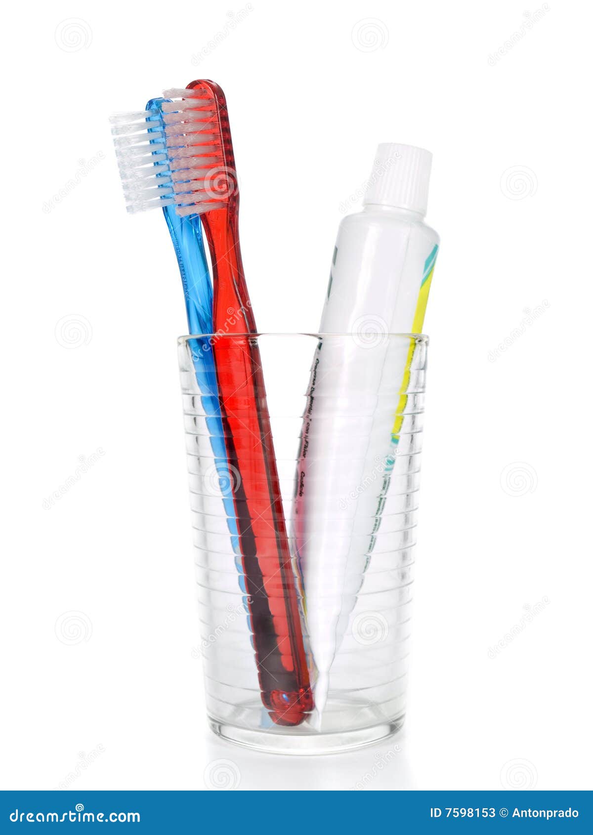 Toothbrush and toothpaste stock image. Image of oral, bristles - 7598153