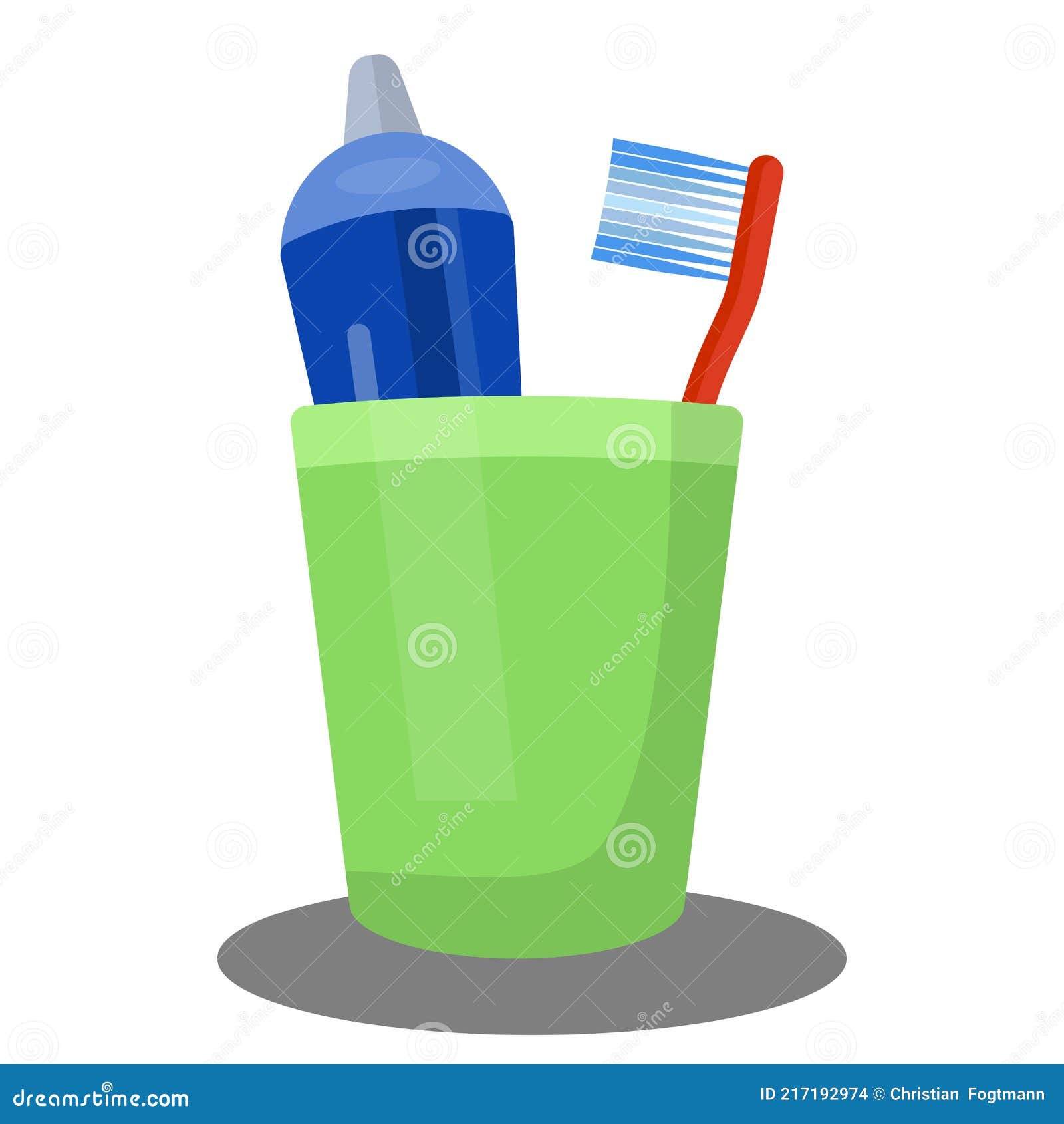 Toothbrush and Toothpaste in a Cup Icon Logo Stock Vector ...