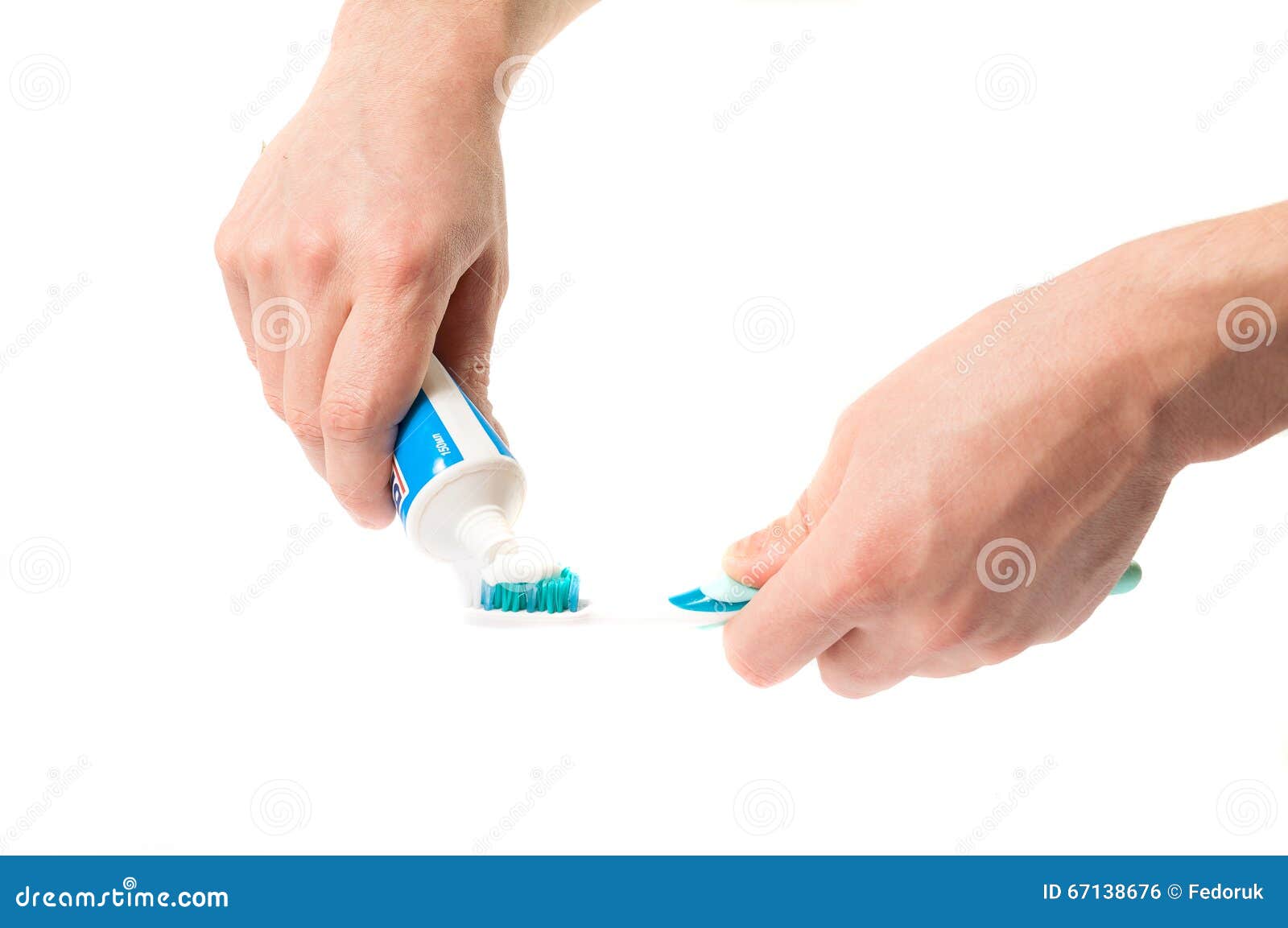 Toothbrush with Toothpaste in the Hand Stock Photo - Image of hairy ...