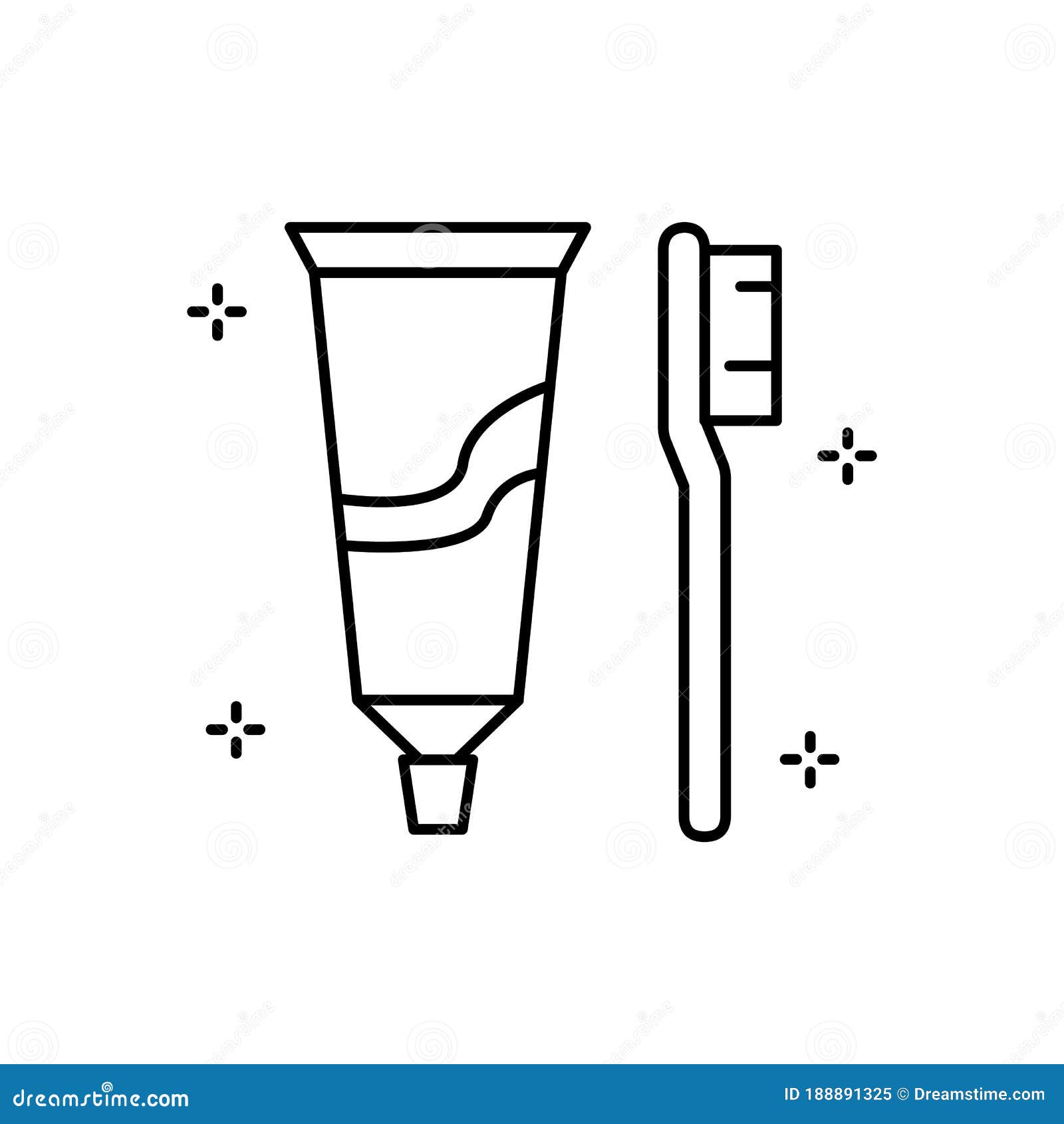 Toothbrush, Toothpaste Icon. Simple Line, Outline Vector Elements of ...