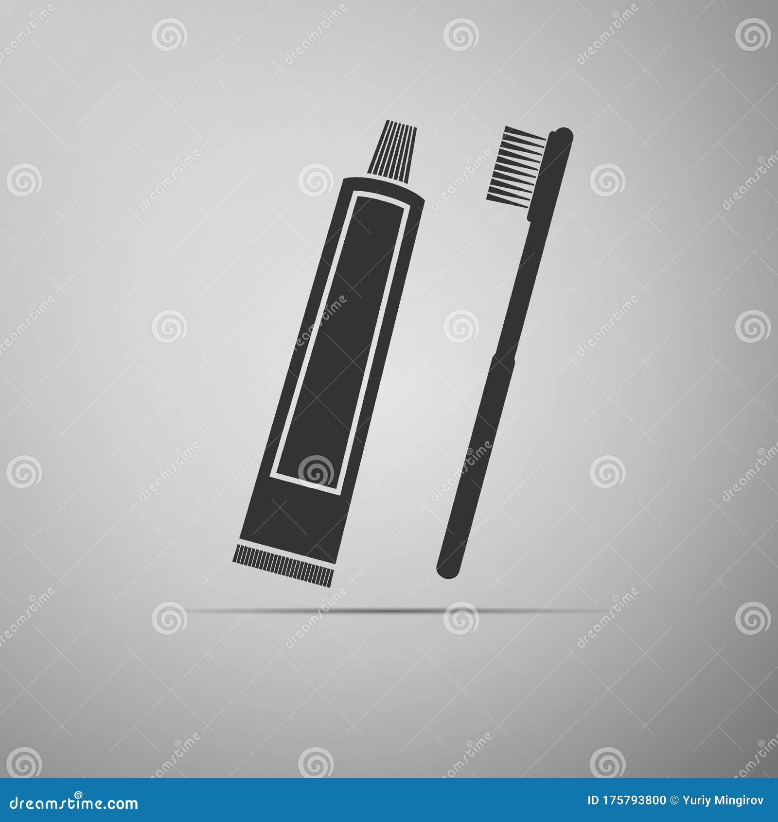 Toothbrush and Toothpaste Icon. Stock Vector - Illustration of mouth ...