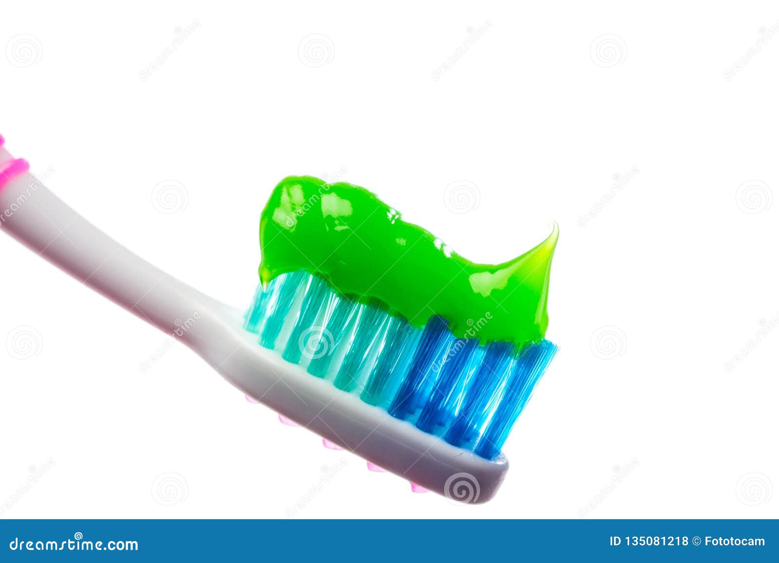Toothbrush and Toothpaste on an Isolated Background Stock Photo - Image ...